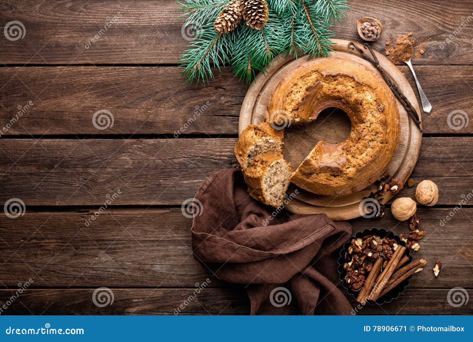 Christmas pastry, cake stock image. Image of homemade - 78906671