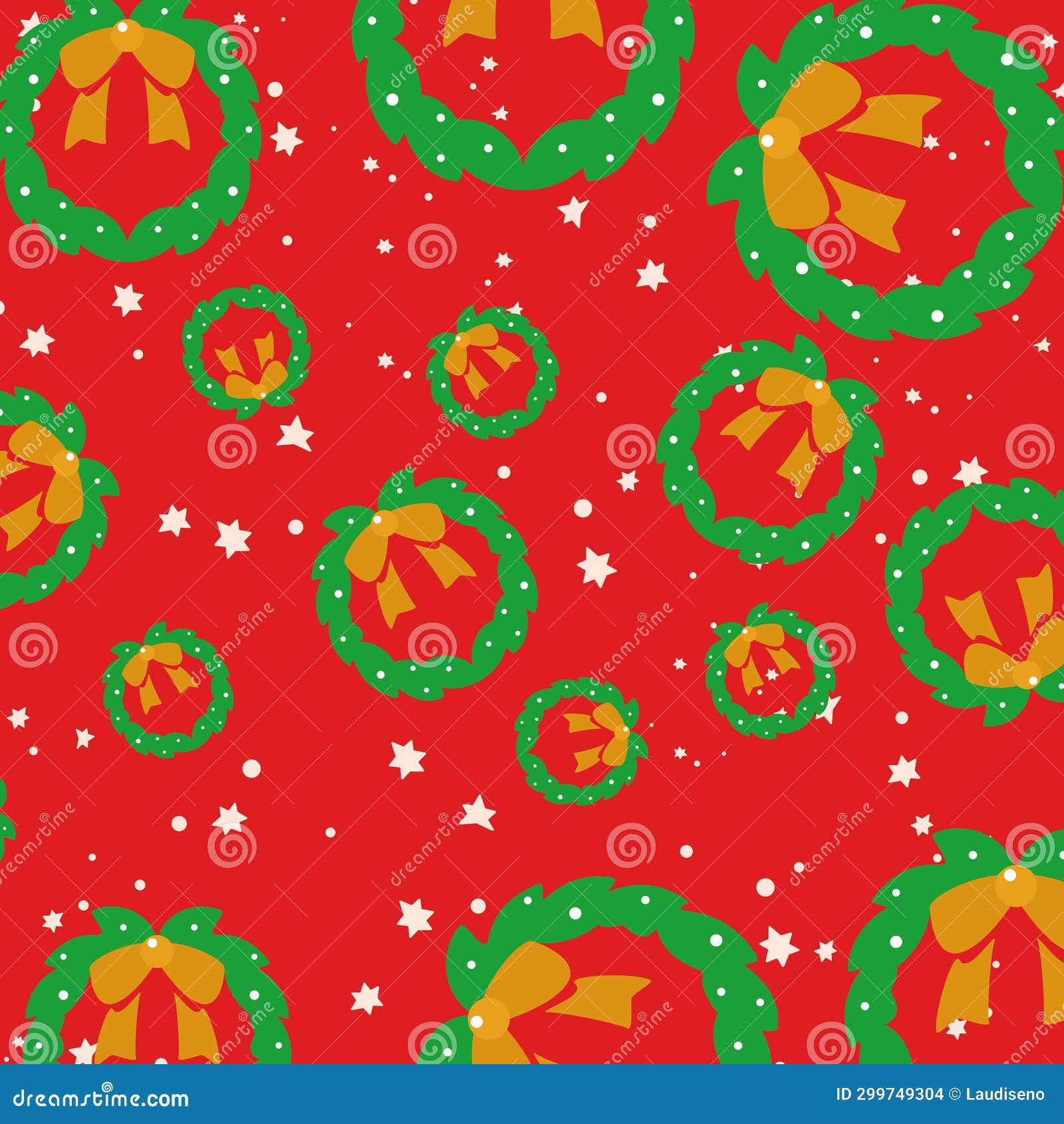 Christmas Pattern Background Gift Wrapping Paper Vector Stock ...