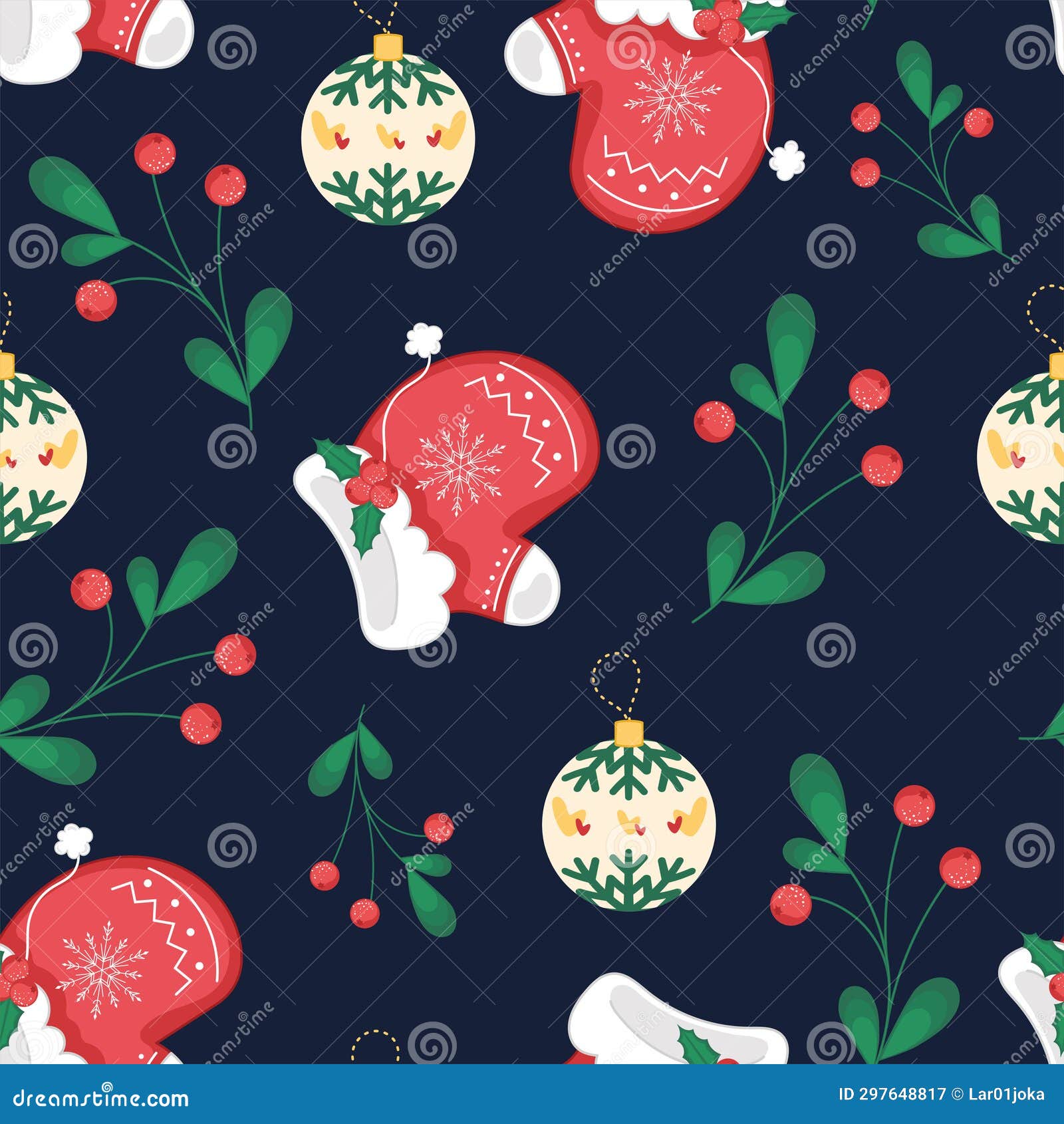 Christmas Pattern Background Gift Wrapping Paper Vector Stock ...