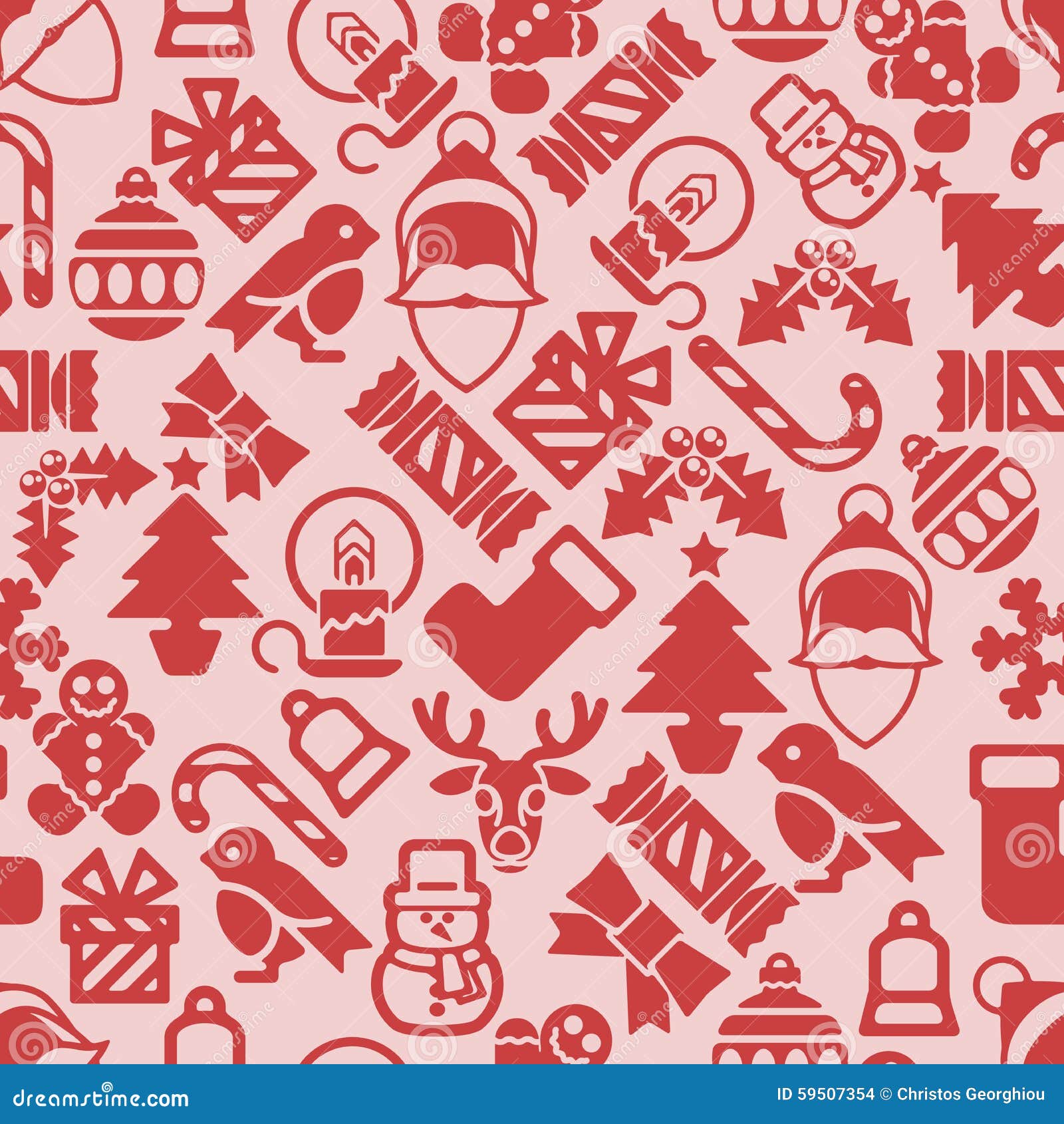 Christmas Pattern Background Stock Vector - Illustration of repeating ...
