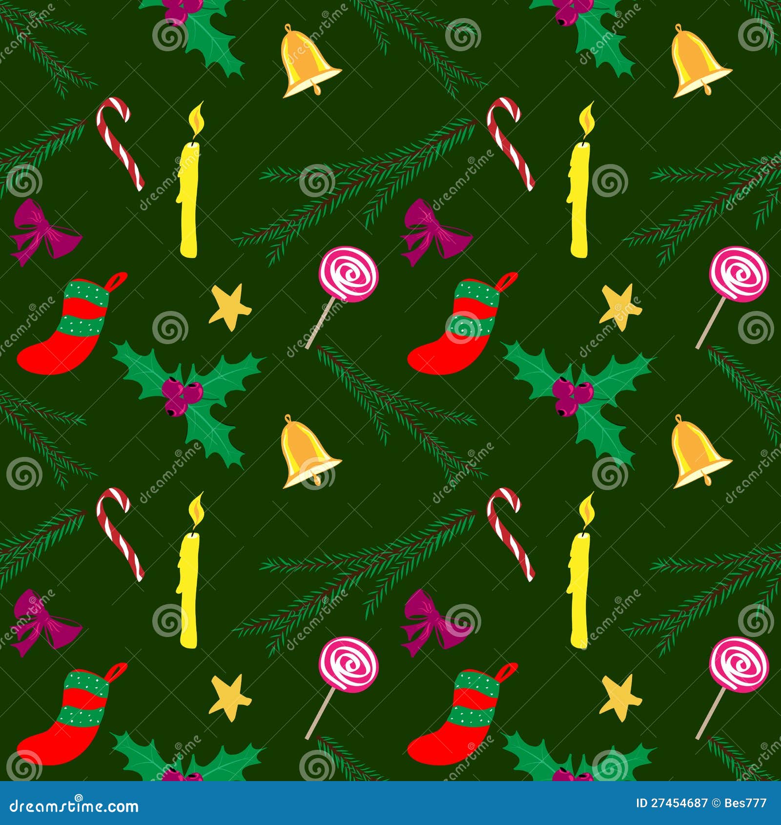 Christmas pattern green stock vector. Illustration of pink - 27454687