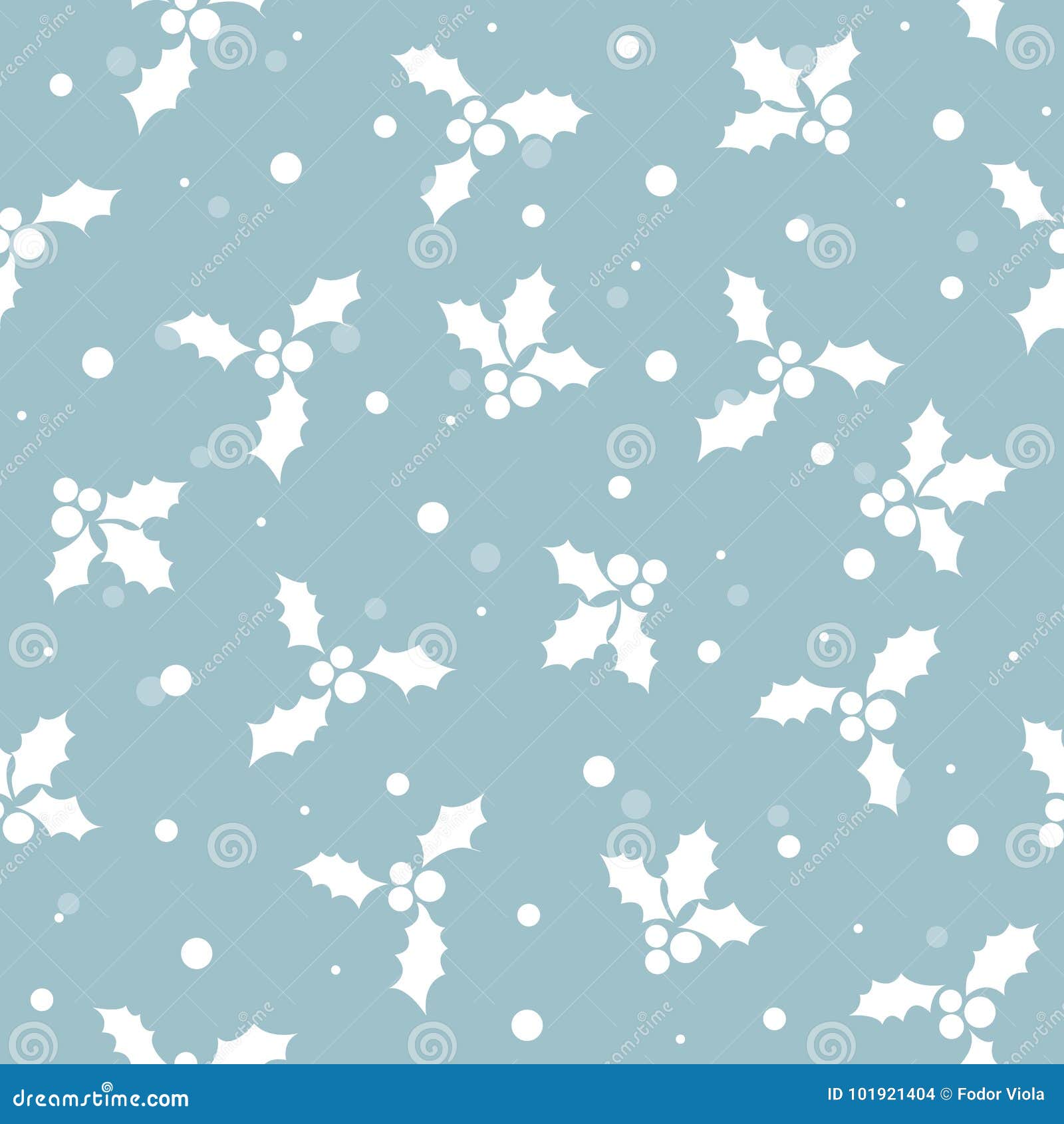 Christmas Pattern, Holly Tree. Stock Vector - Illustration of retro ...