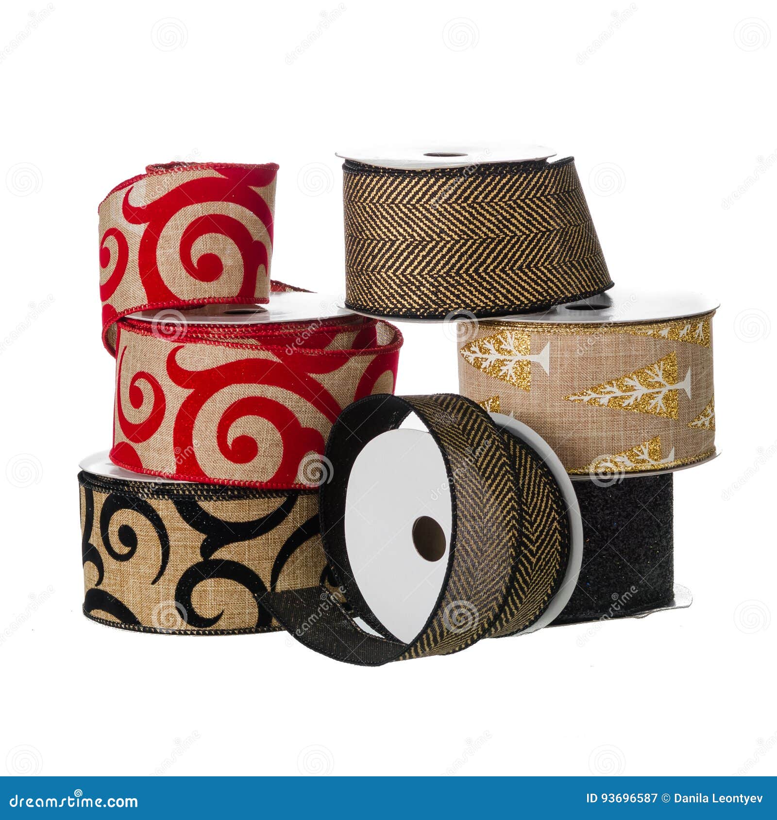 Christmas pattern ribbon stock image. Image of decoration - 93696587