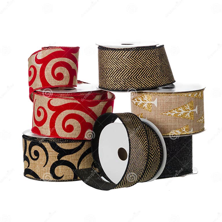 Christmas pattern ribbon stock image. Image of decoration - 93696587