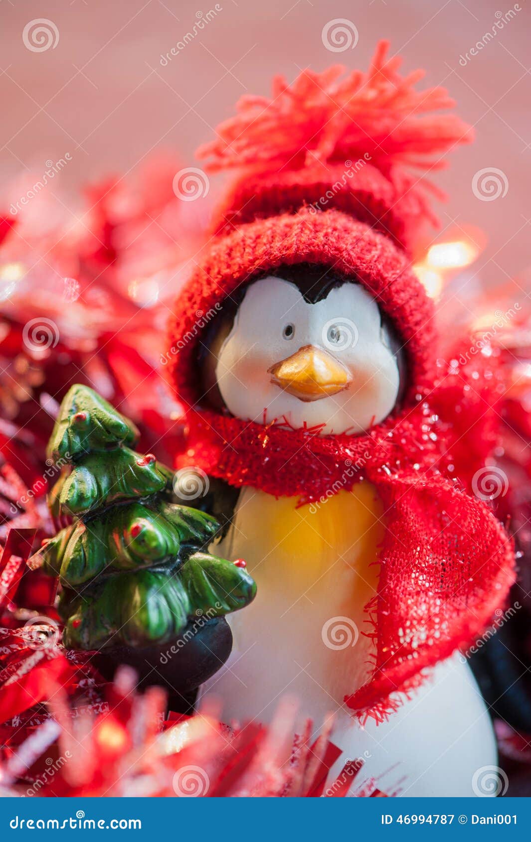 Christmas Penguin stock image. Image of color, penguin - 46994787