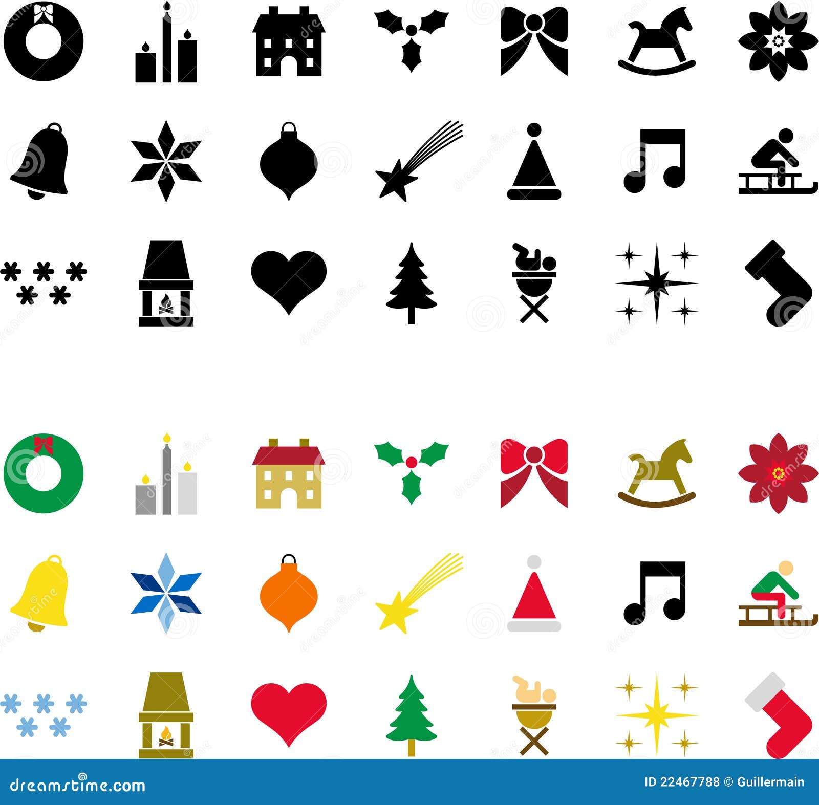 Christmas pictograms stock vector. Illustration of design - 22467788