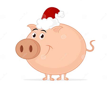 Christmas pig stock illustration. Illustration of celebration - 21635162