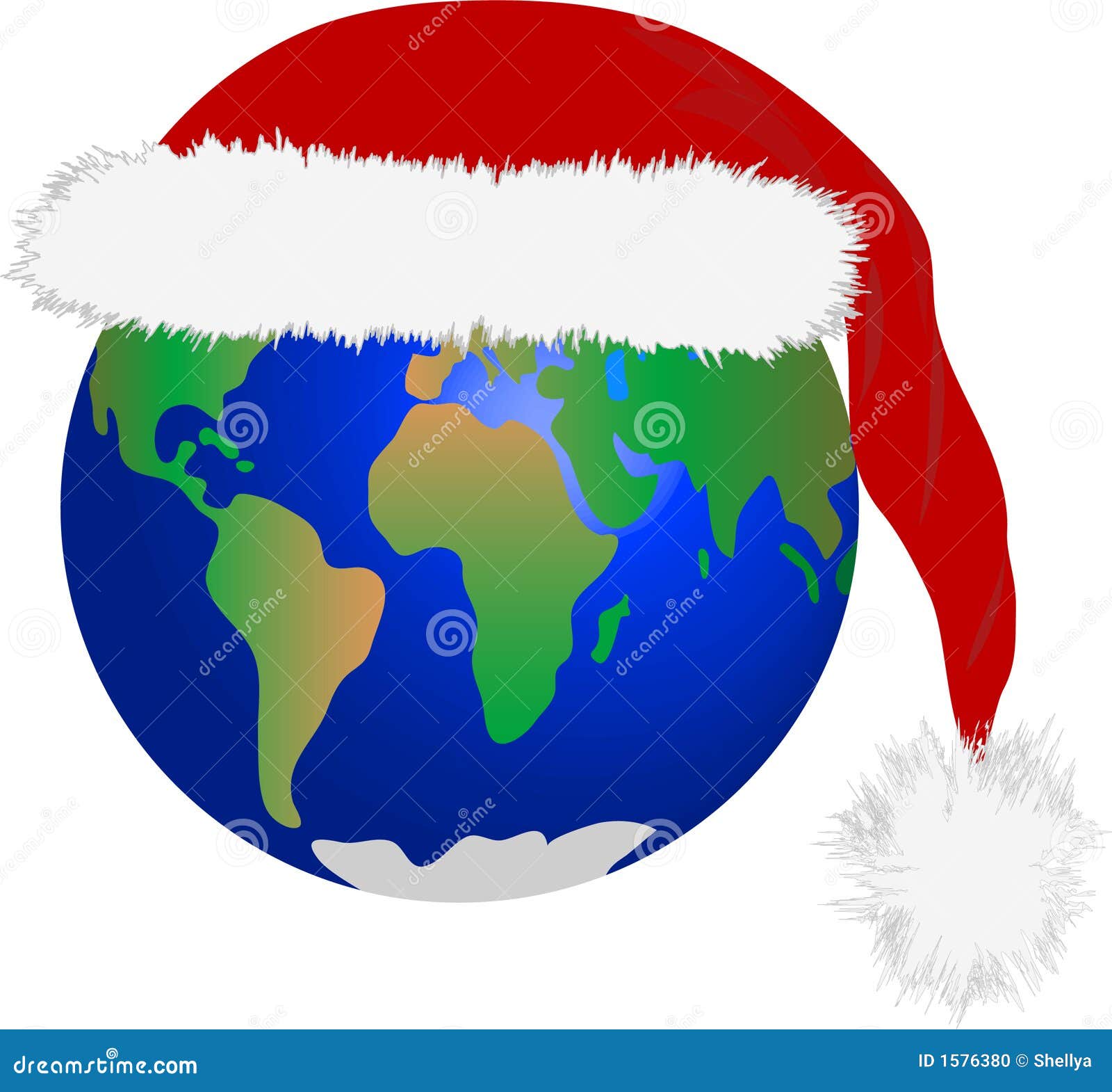 Christmas in planet Earth stock illustration. Illustration of happy ...