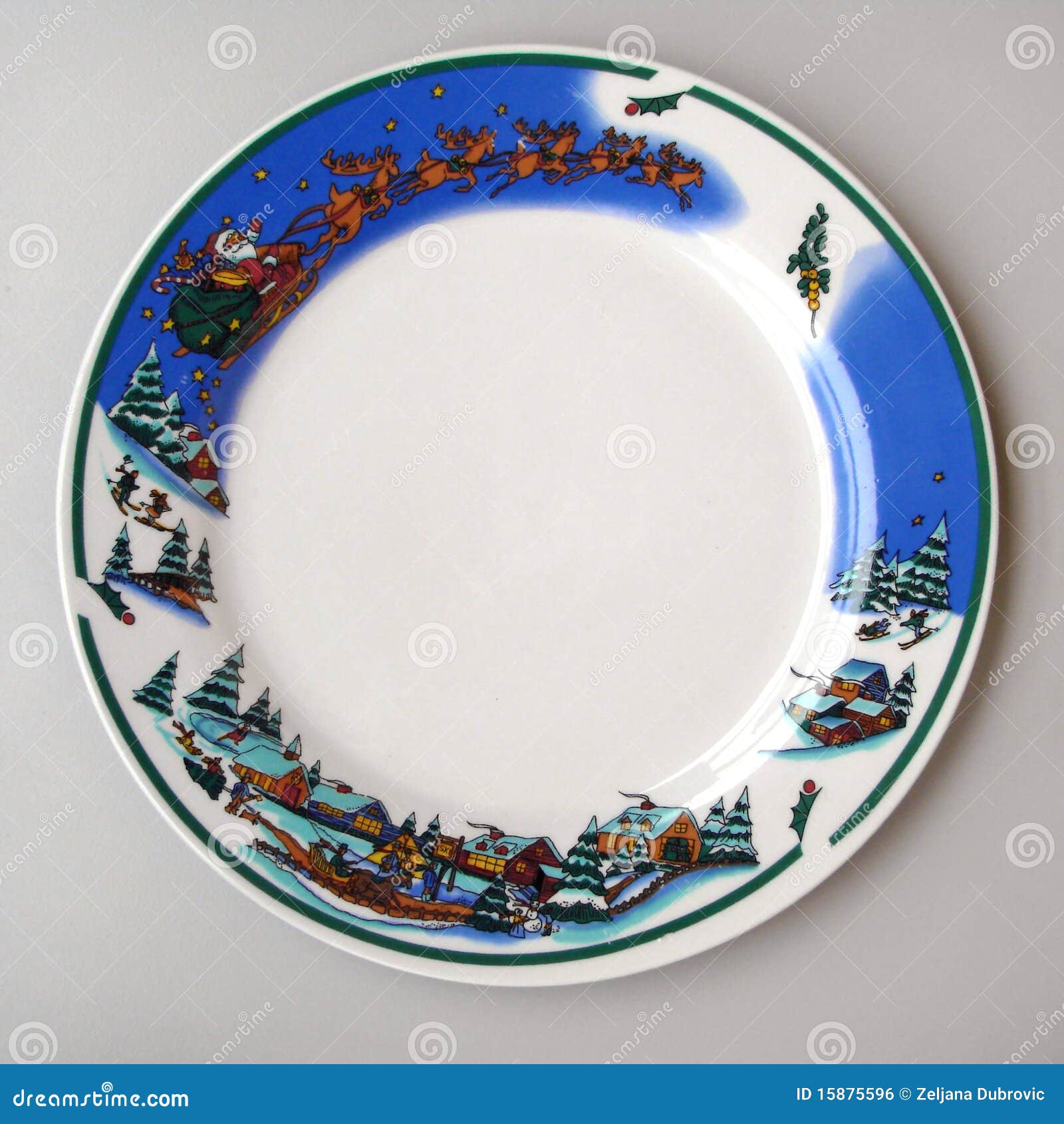 Christmas plate stock photo. Image of dish, holiday, ceramic - 15875596