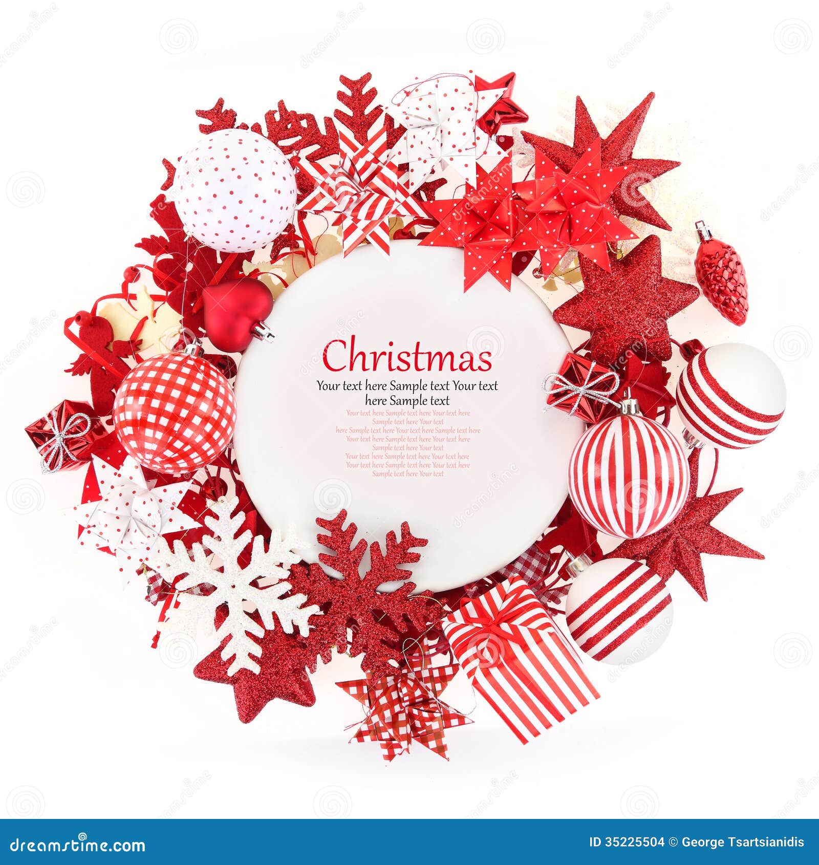 Christmas plate stock photo. Image of menu, blank, border - 35225504