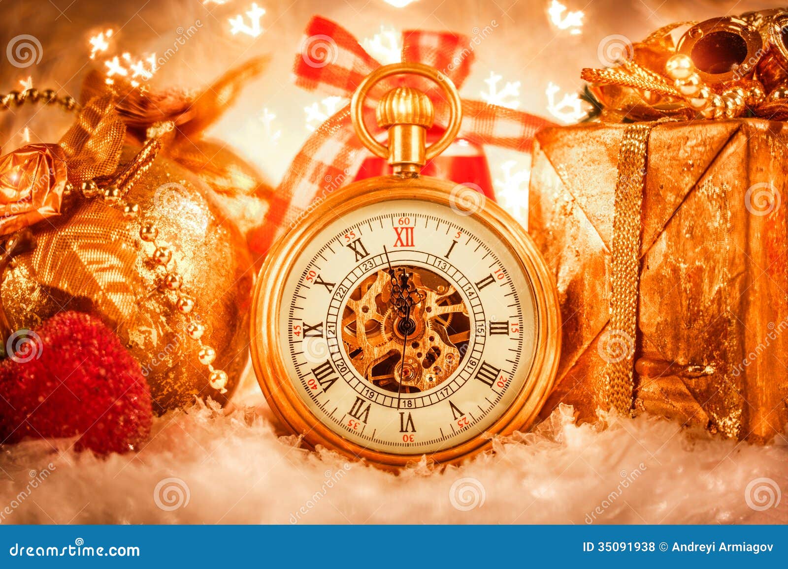 Christmas pocket watch stock photo. Image of classic - 35091938