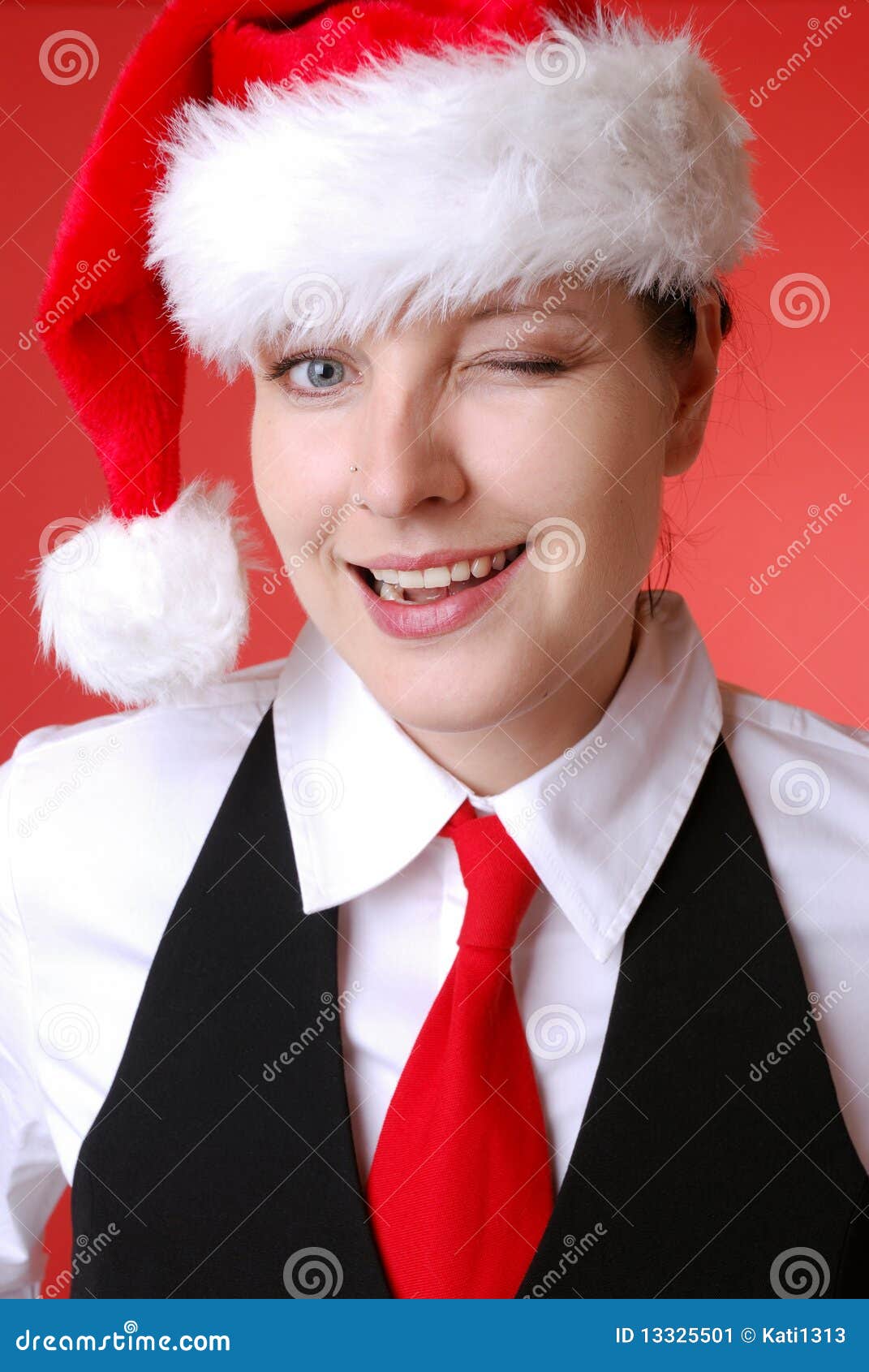 Christmas portrait stock image. Image of business, winks - 13325501
