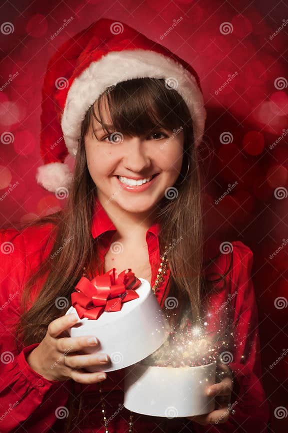 Christmas portrait stock photo. Image of isolated, beauty - 16941536