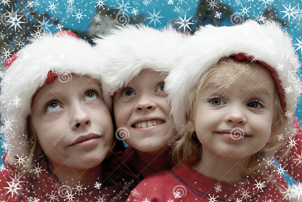 Christmas portraits stock image. Image of flakes, santa - 3736357