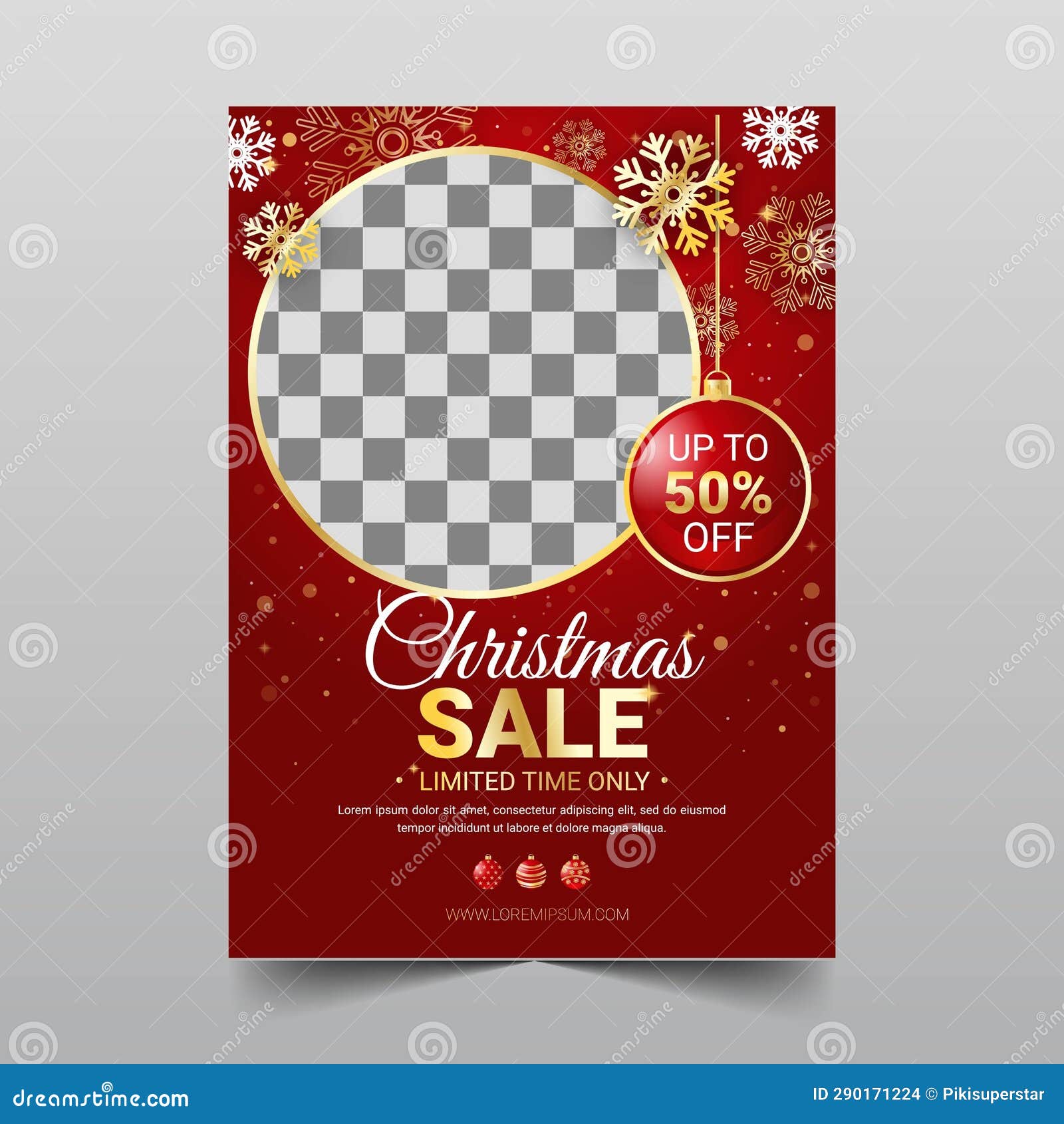 Christmas Poster Template Sales Vector Design Stock Vector ...