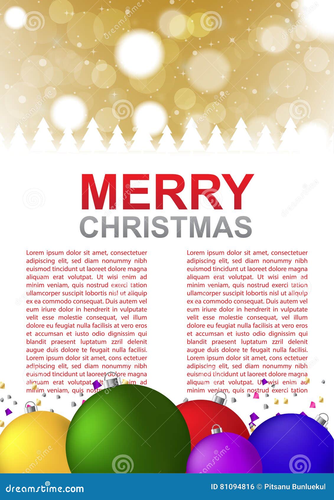 Christmas Poster Vector Illustration Stock Vector - Illustration of ...