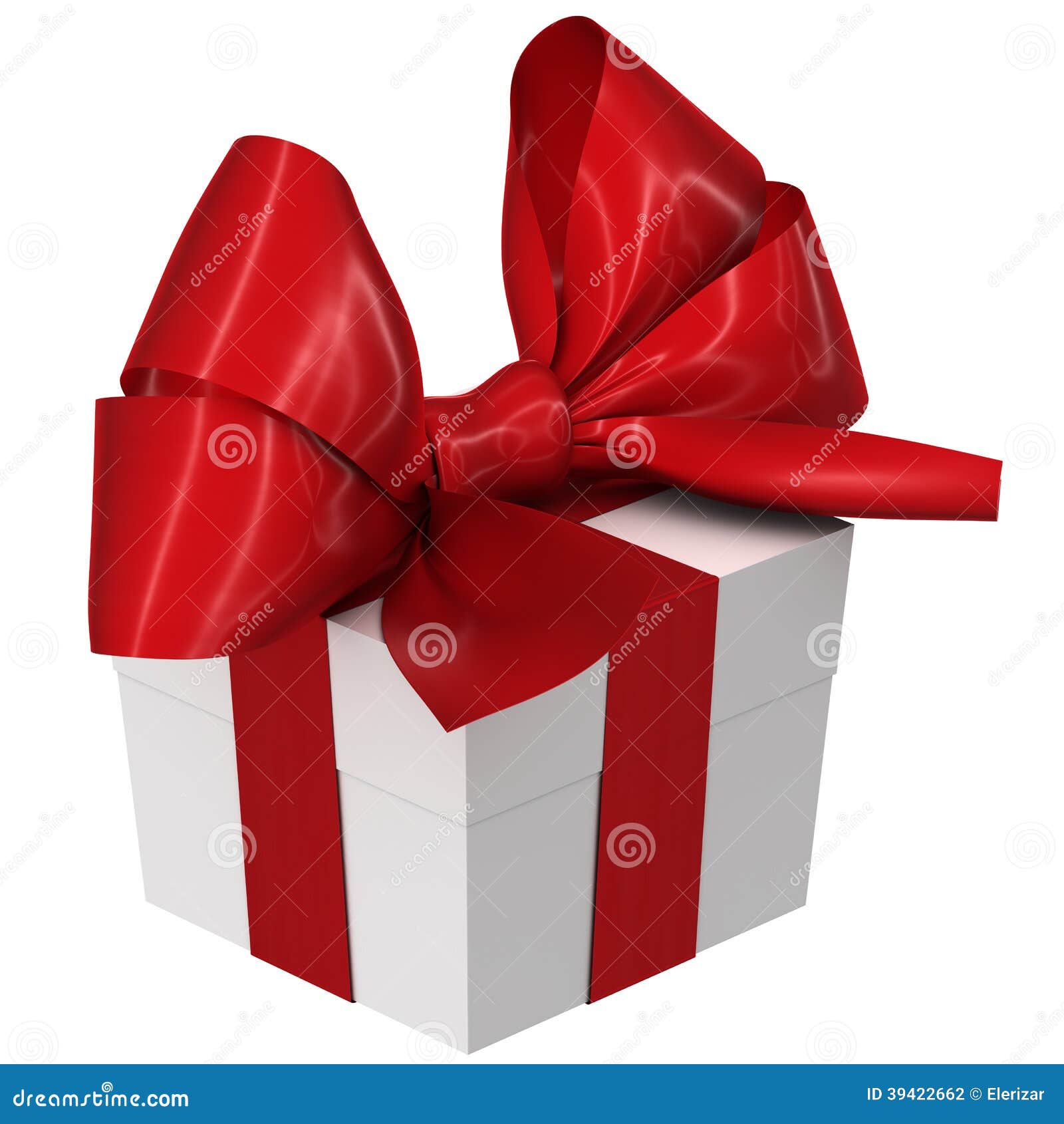 Christmas Present (box) with Bow Stock Illustration - Illustration of ...