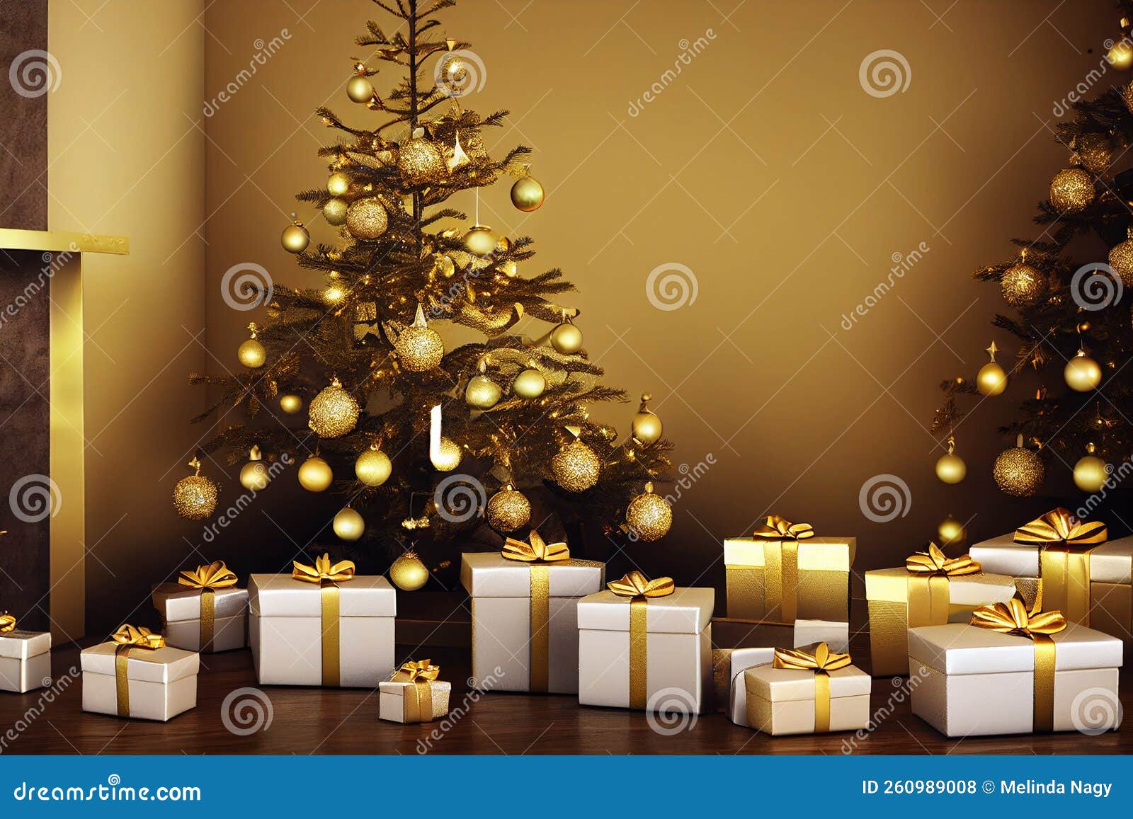 Christmas Present and Gift Boxes Under Christmas Tree Stock Photo ...
