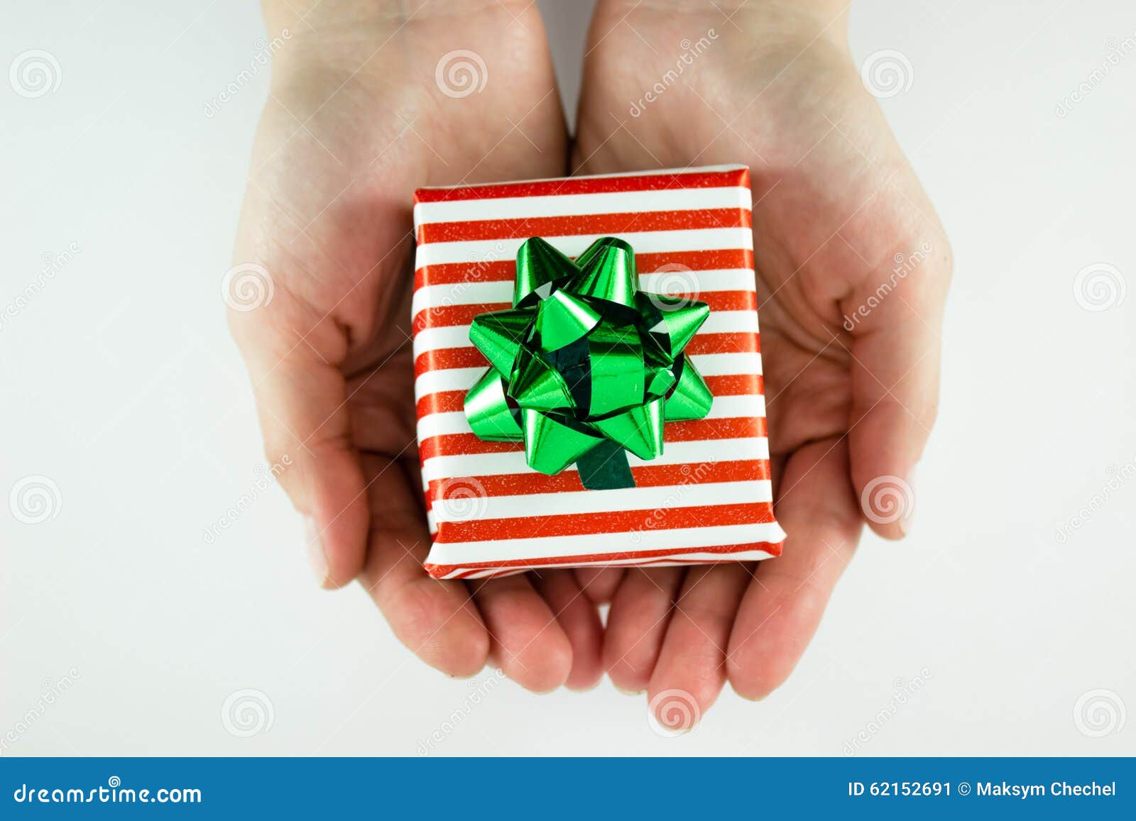 Christmas present in hands stock image. Image of happy - 62152691
