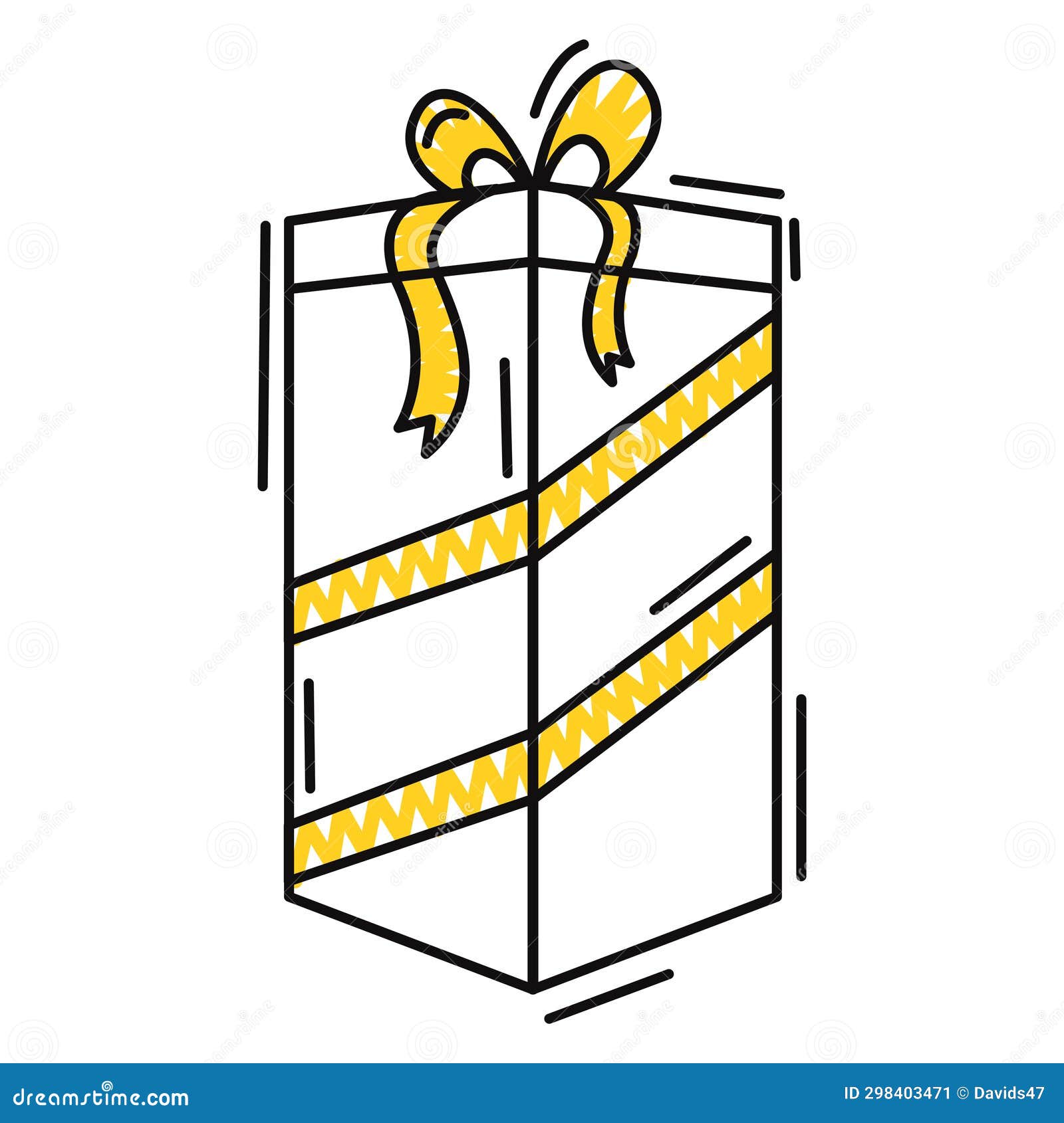 Christmas Present Icon Cartoon Sketch Style Vector Stock Vector ...