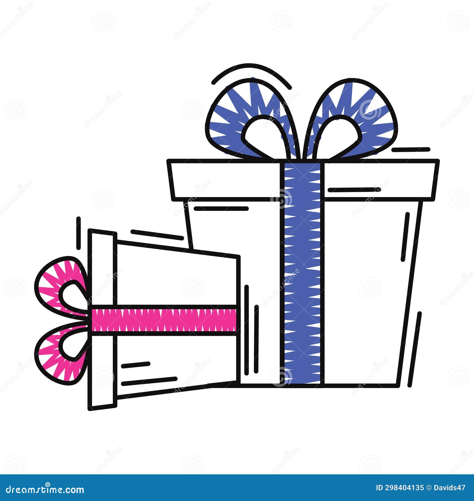 Christmas Present Icon Cartoon Sketch Style Vector Stock Vector ...