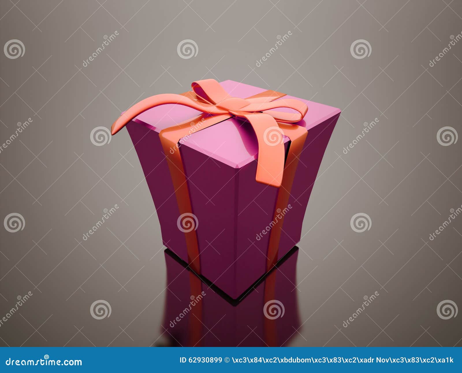 Christmas Present with Ribbon Stock Image - Image of celebration, cube ...