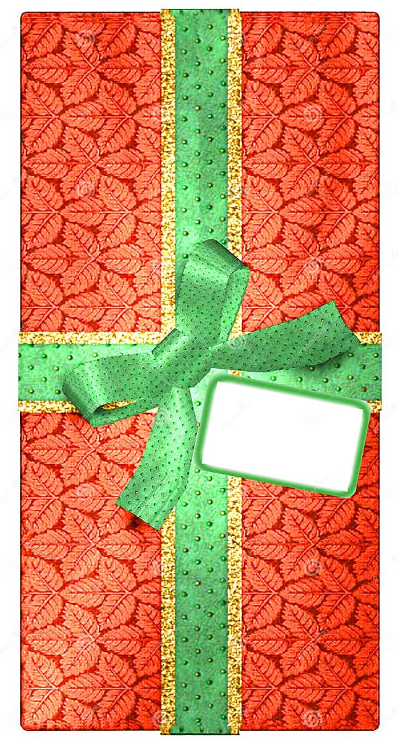 Christmas Present with tag stock illustration. Illustration of present ...