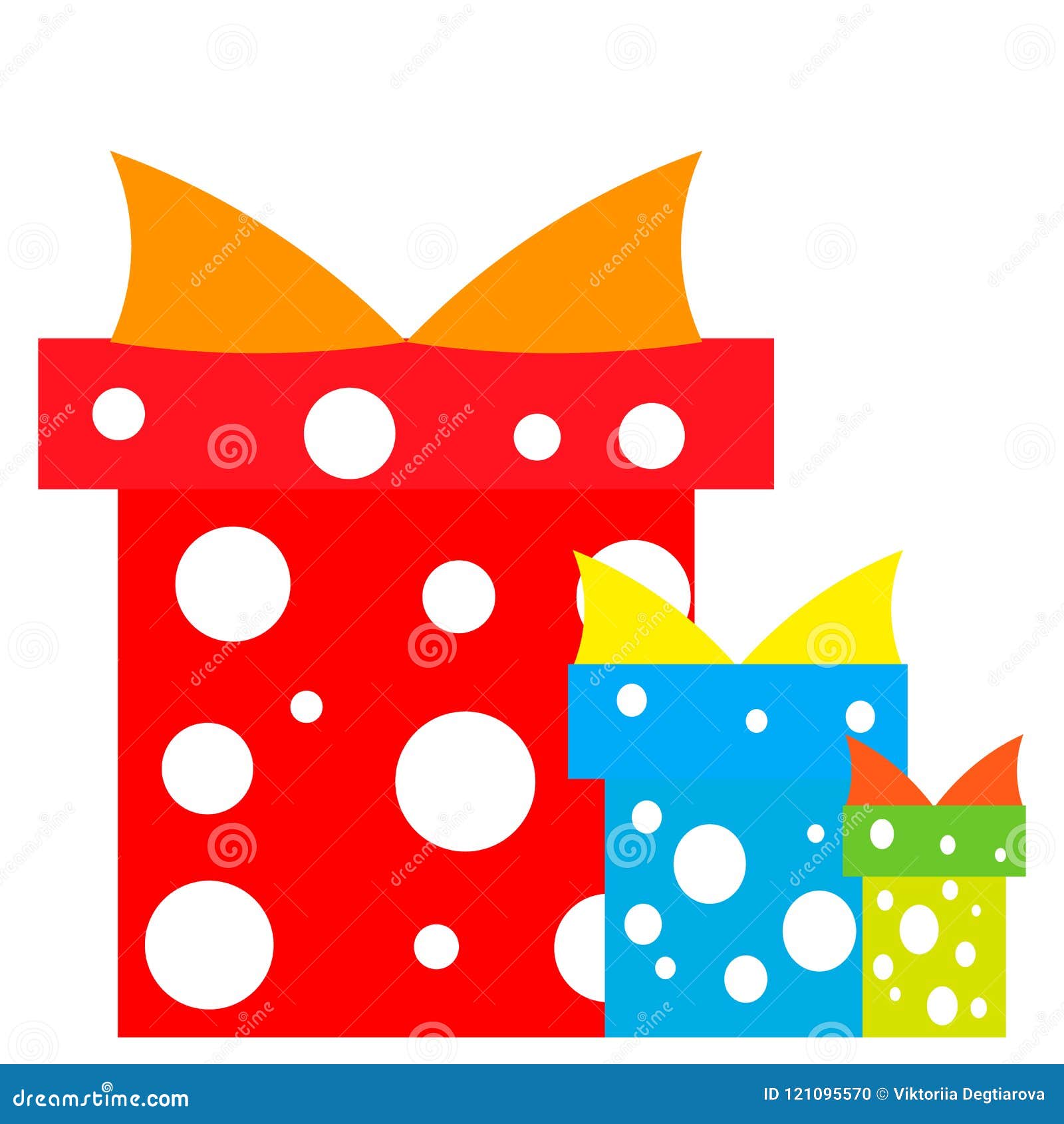 Christmas Presents Blue and Red Stock Vector - Illustration of shape ...