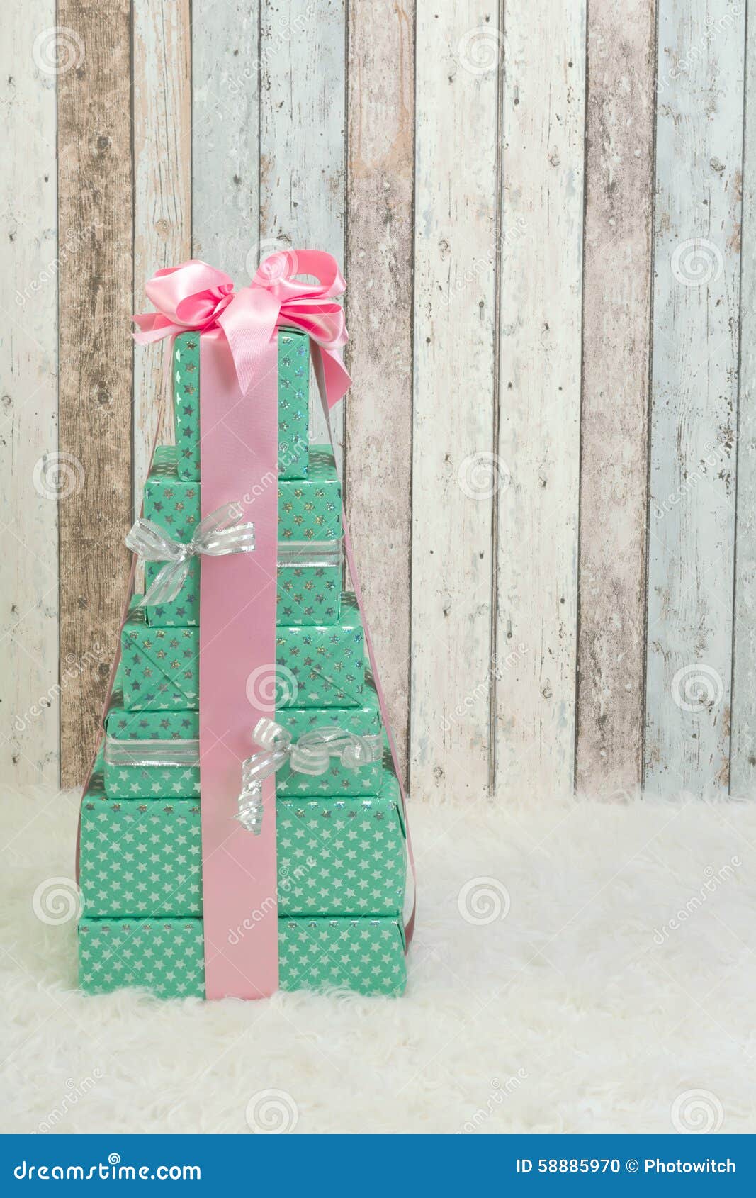 Christmas Presents in Pastel Colors Stock Photo - Image of stacked ...