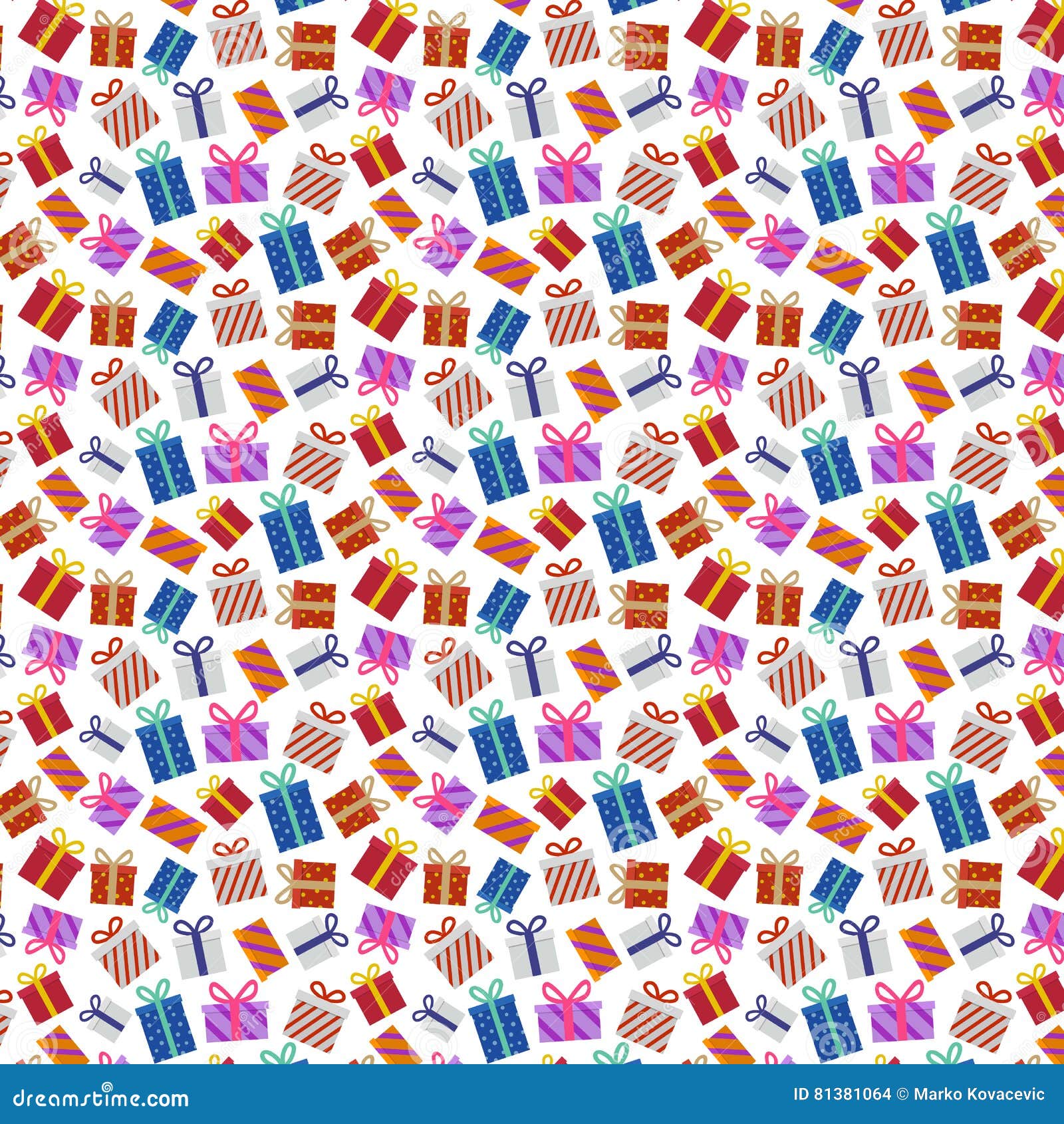 Christmas Presents Pattern stock vector. Illustration of ribbon - 81381064