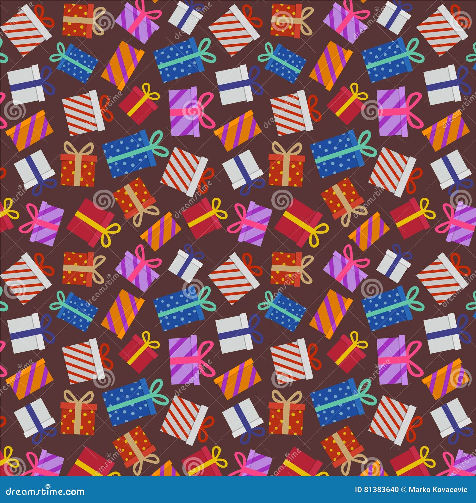 Christmas Presents Pattern stock vector. Illustration of repeat - 81383640