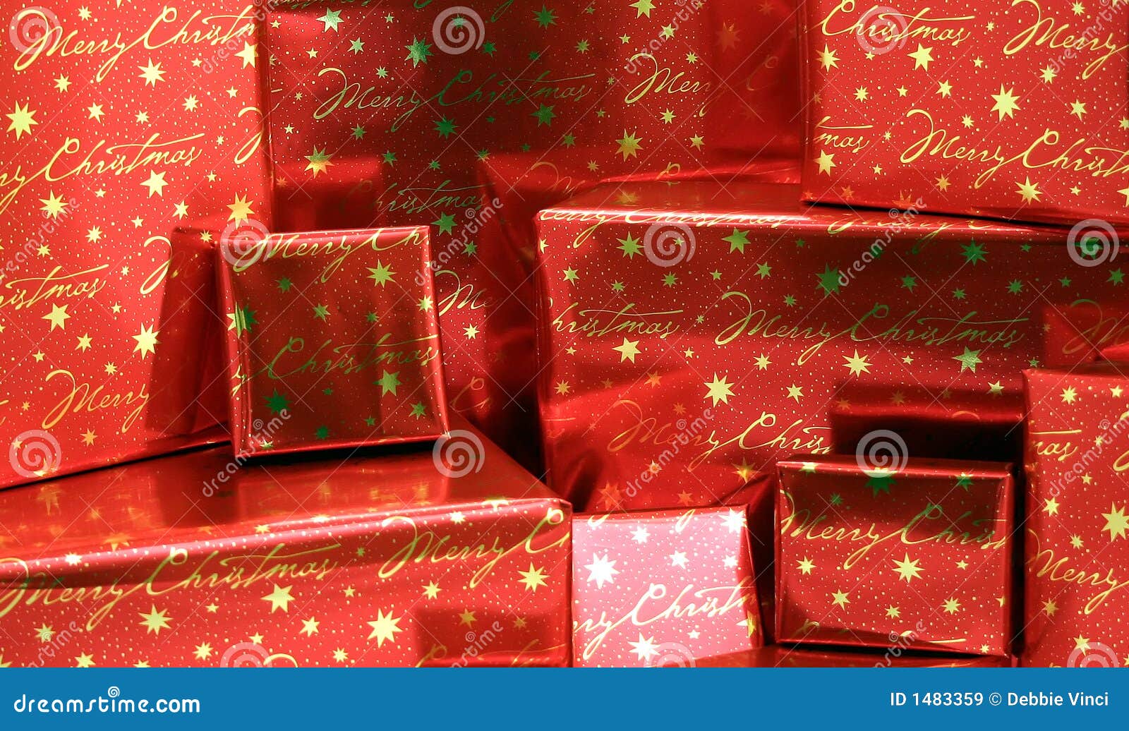 Christmas Presents Series 2 - Wrapped Boxes5 Stock Image - Image of ...