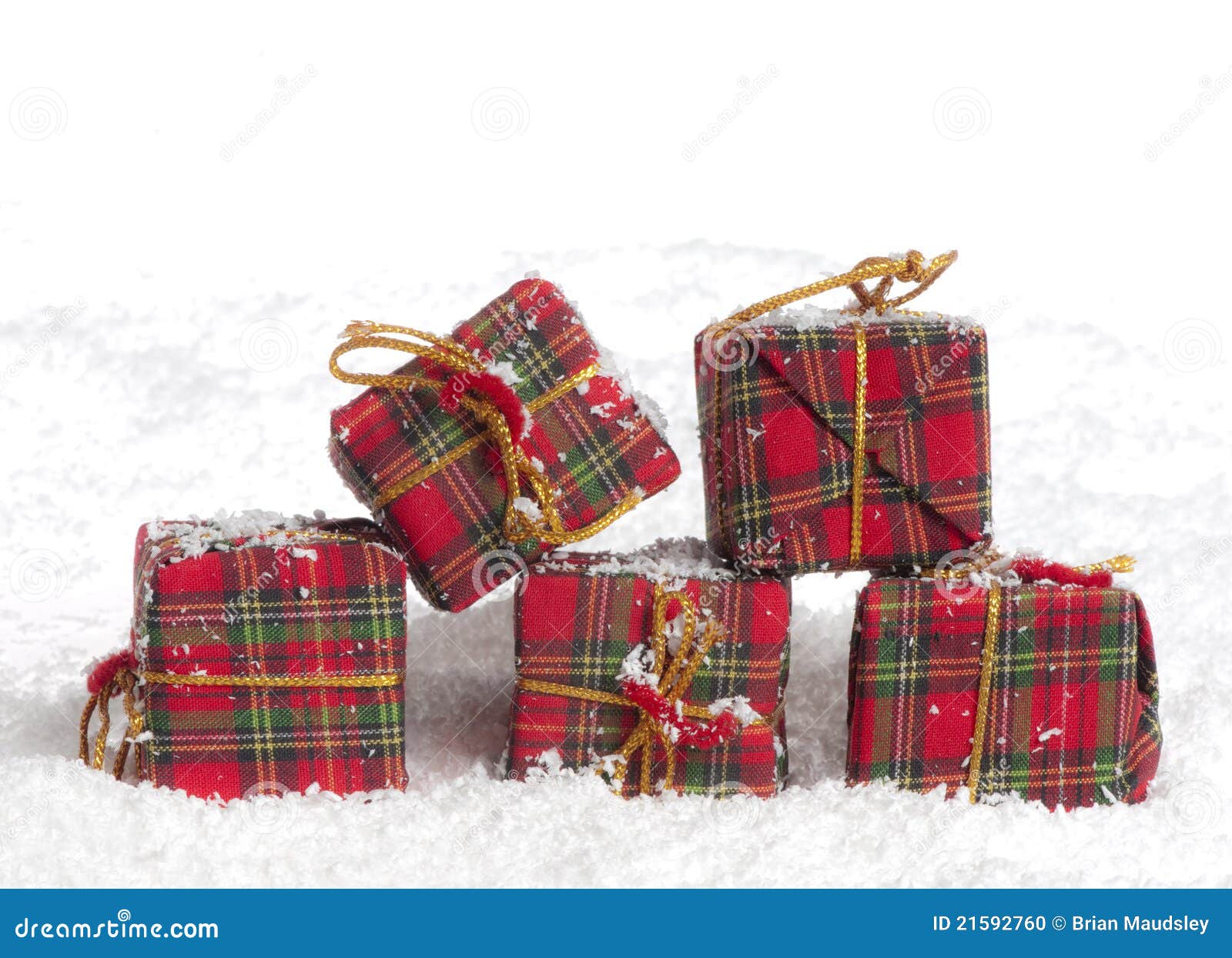Christmas Presents in the Snow Stock Photo - Image of season, seasonal ...
