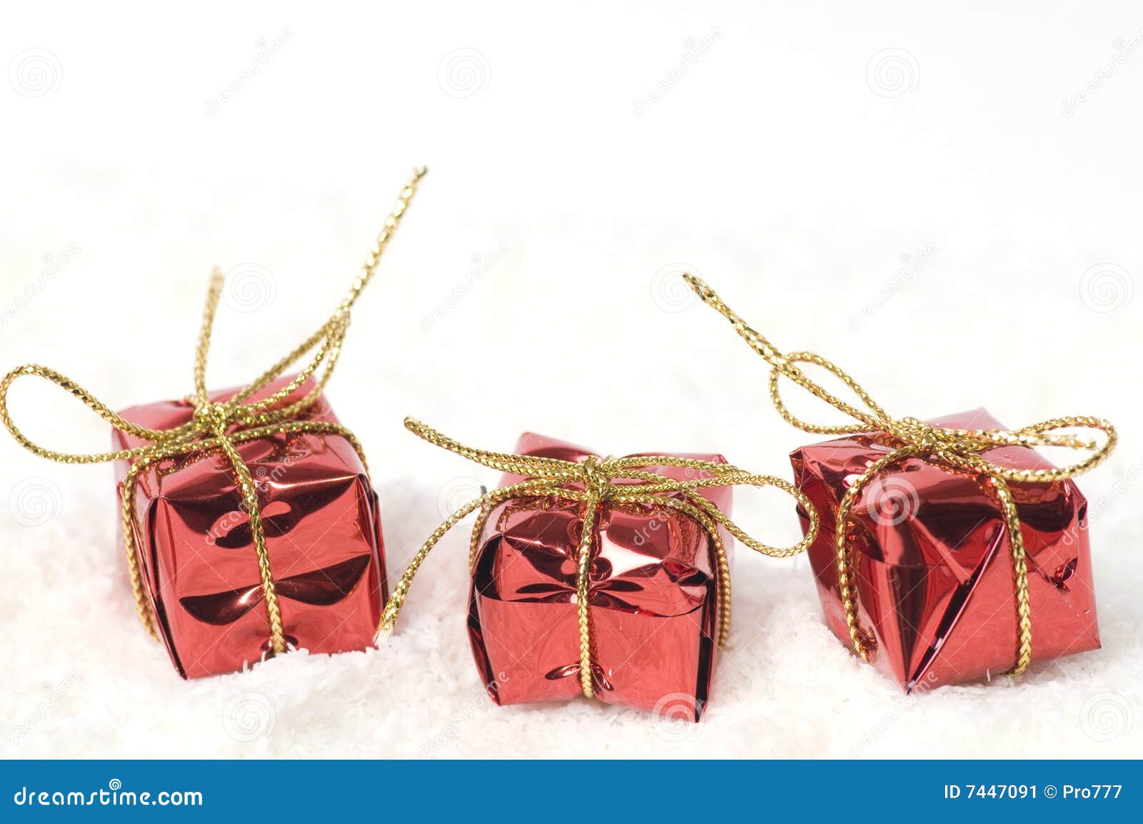 Christmas presents on snow stock image. Image of giving - 7447091