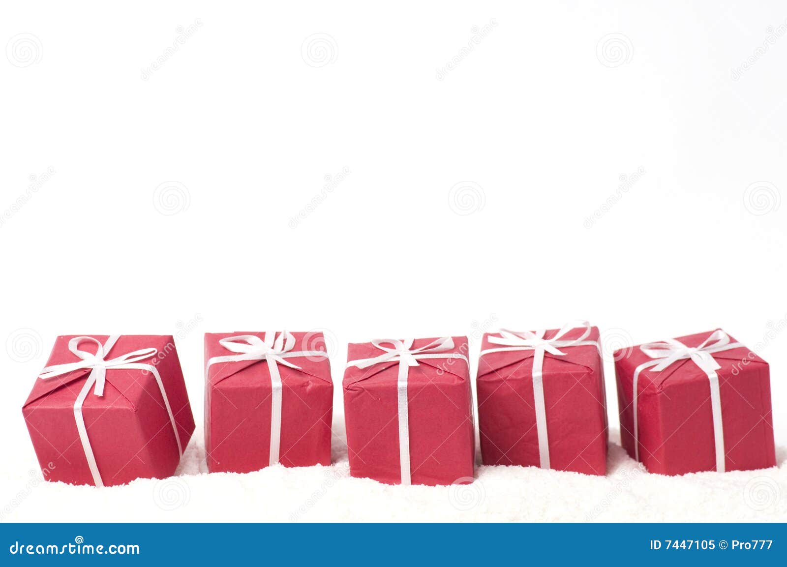 Christmas presents on snow stock image. Image of valentine - 7447105