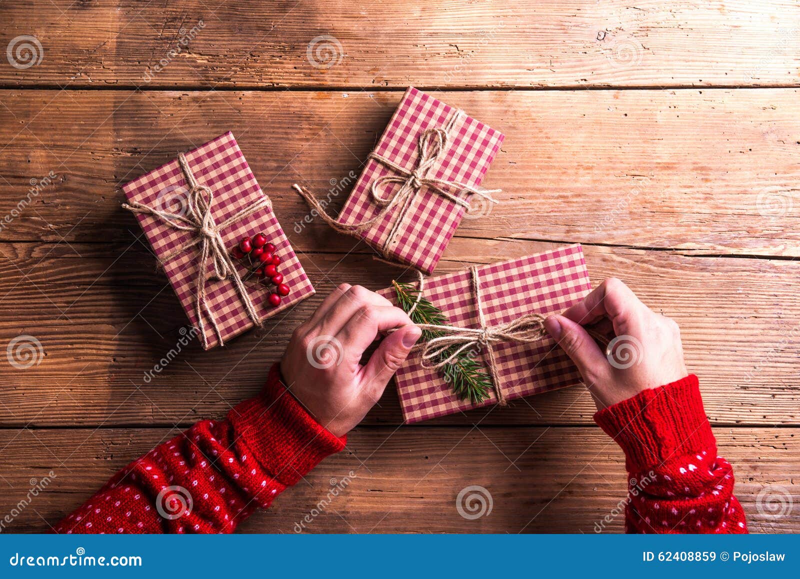 Christmas Presents on a Table Stock Image - Image of shopping, space ...