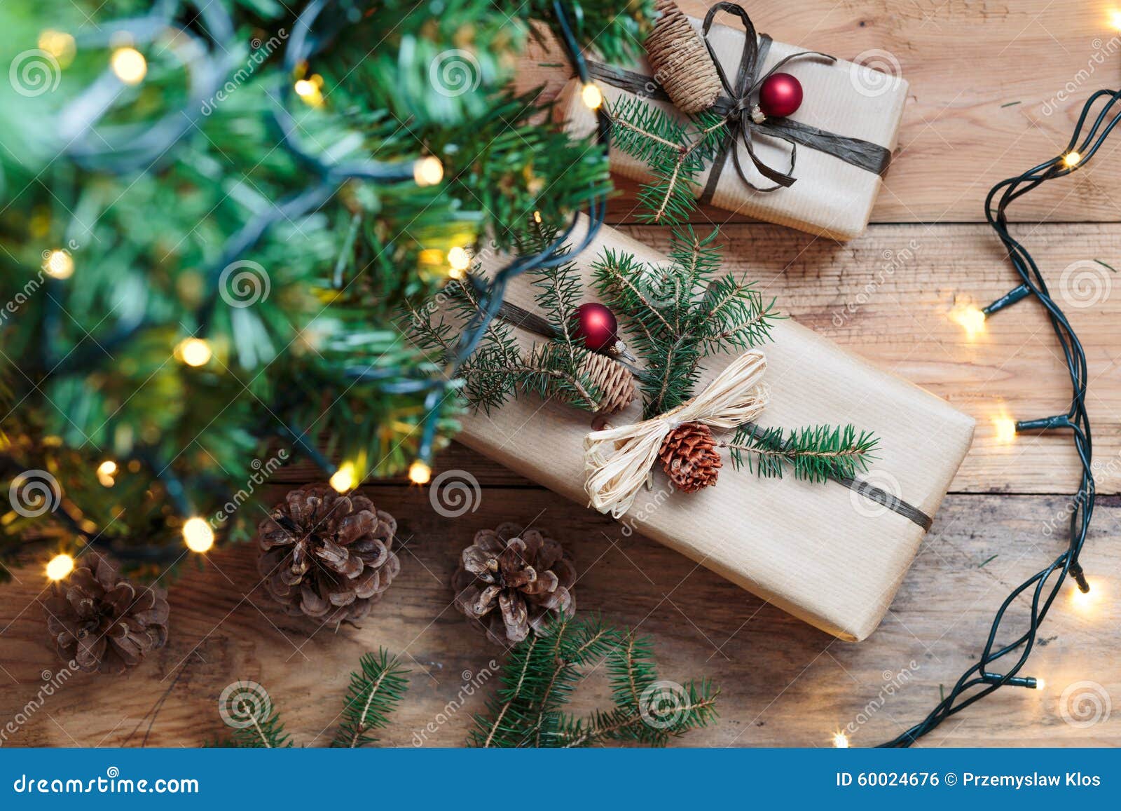 Christmas Presents Under a Tree Stock Photo - Image of horizontal ...