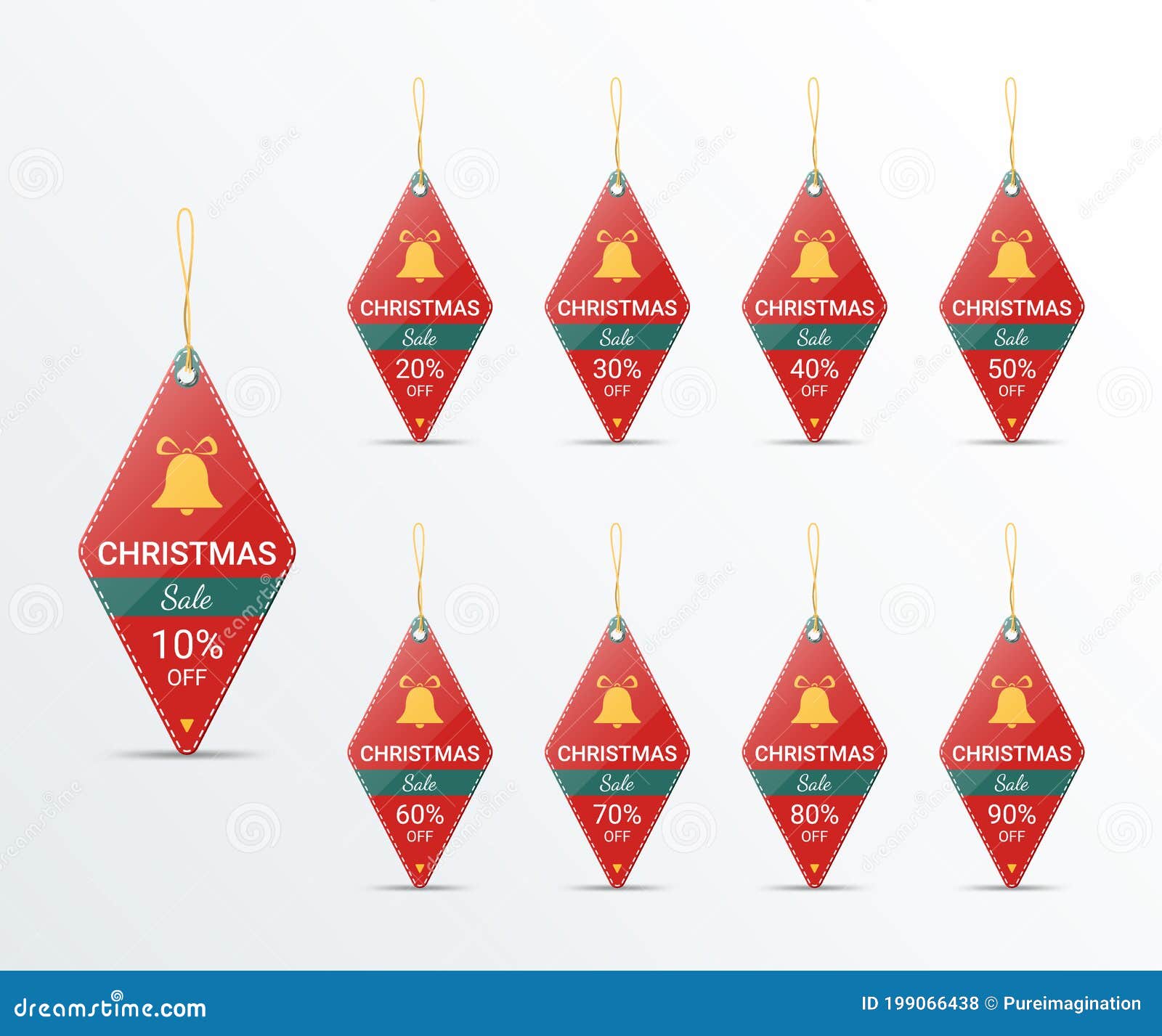Christmas Price Tag Design Template for Promotion Stock Vector ...