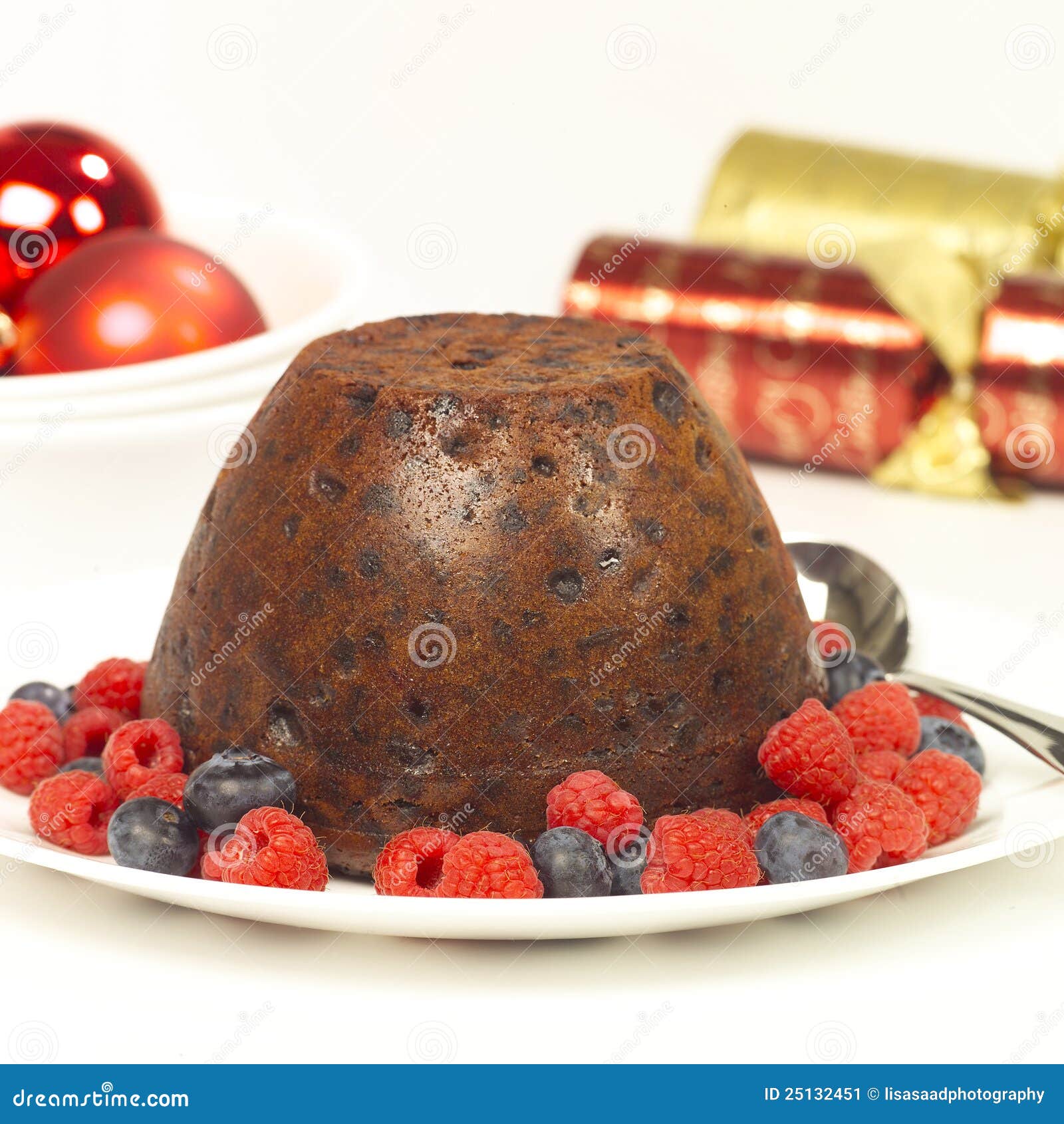 Christmas Pudding stock image. Image of fruit, pudding - 25132451