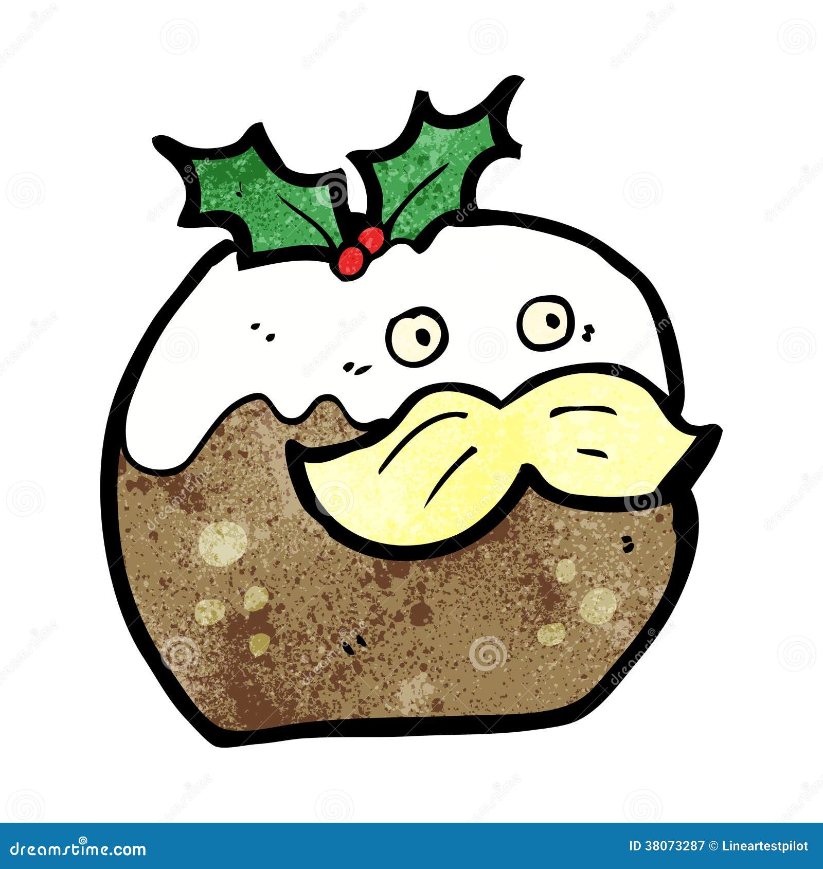 Christmas Pudding Cartoon Character Stock Illustration - Illustration ...