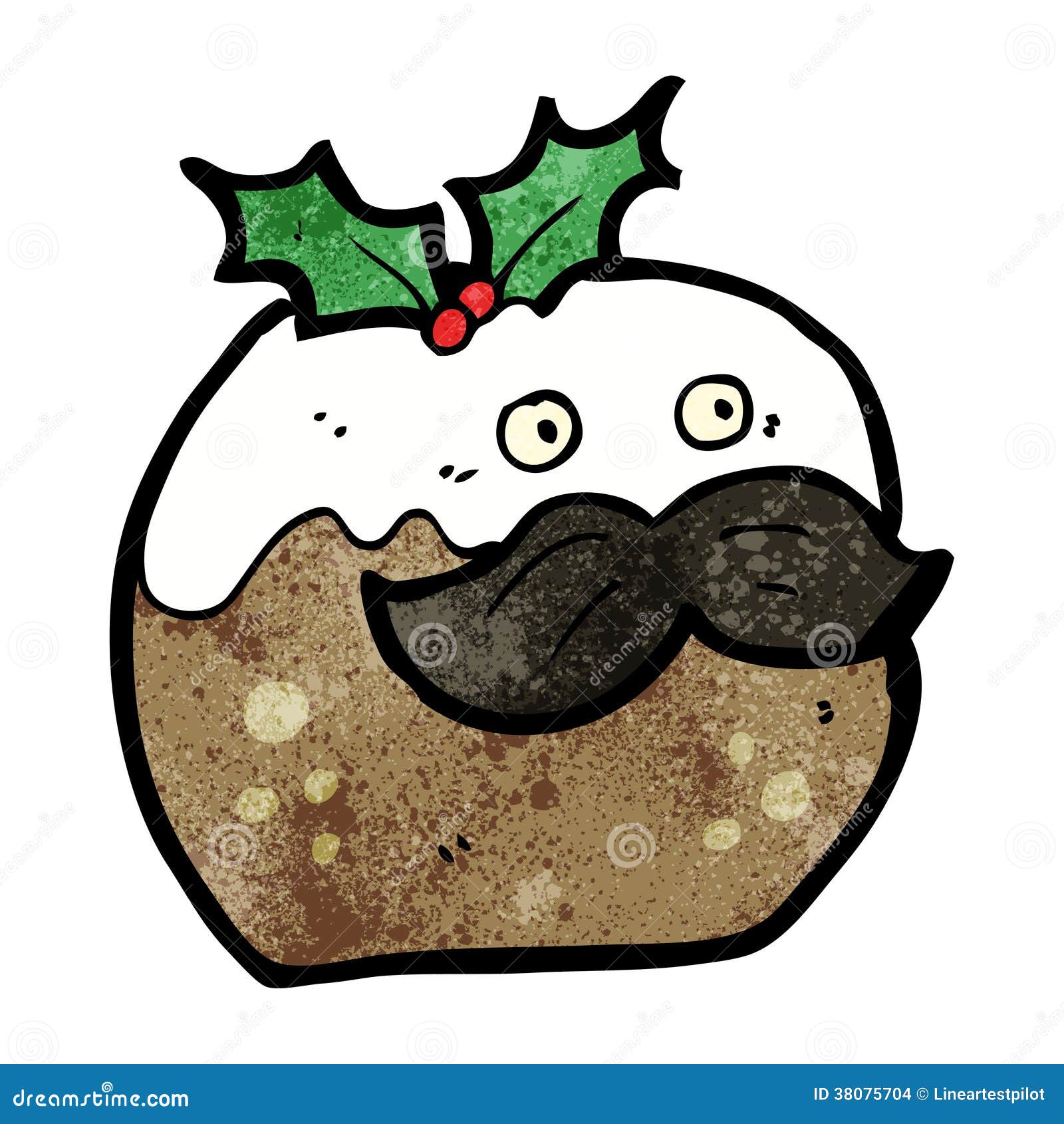 Christmas Pudding Cartoon Character Stock Illustration - Illustration ...