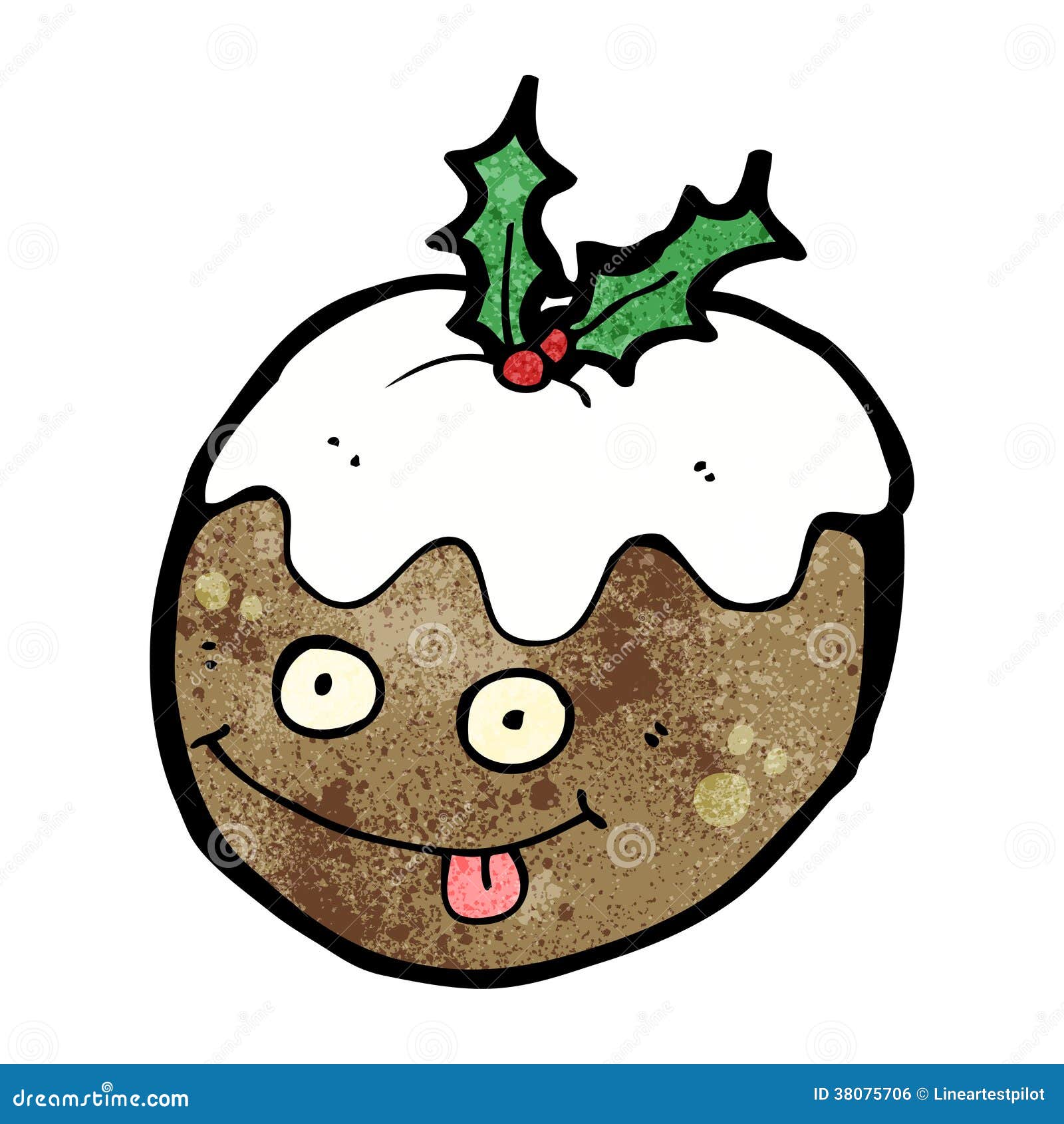Christmas Pudding Cartoon Character Stock Illustration - Illustration ...