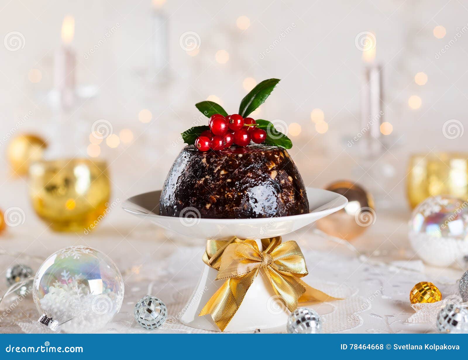 Christmas pudding stock photo. Image of food, holiday - 78464668