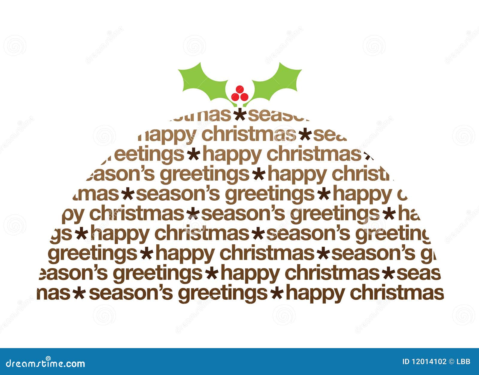 Christmas Pudding Greetings Illustration Stock Illustration ...