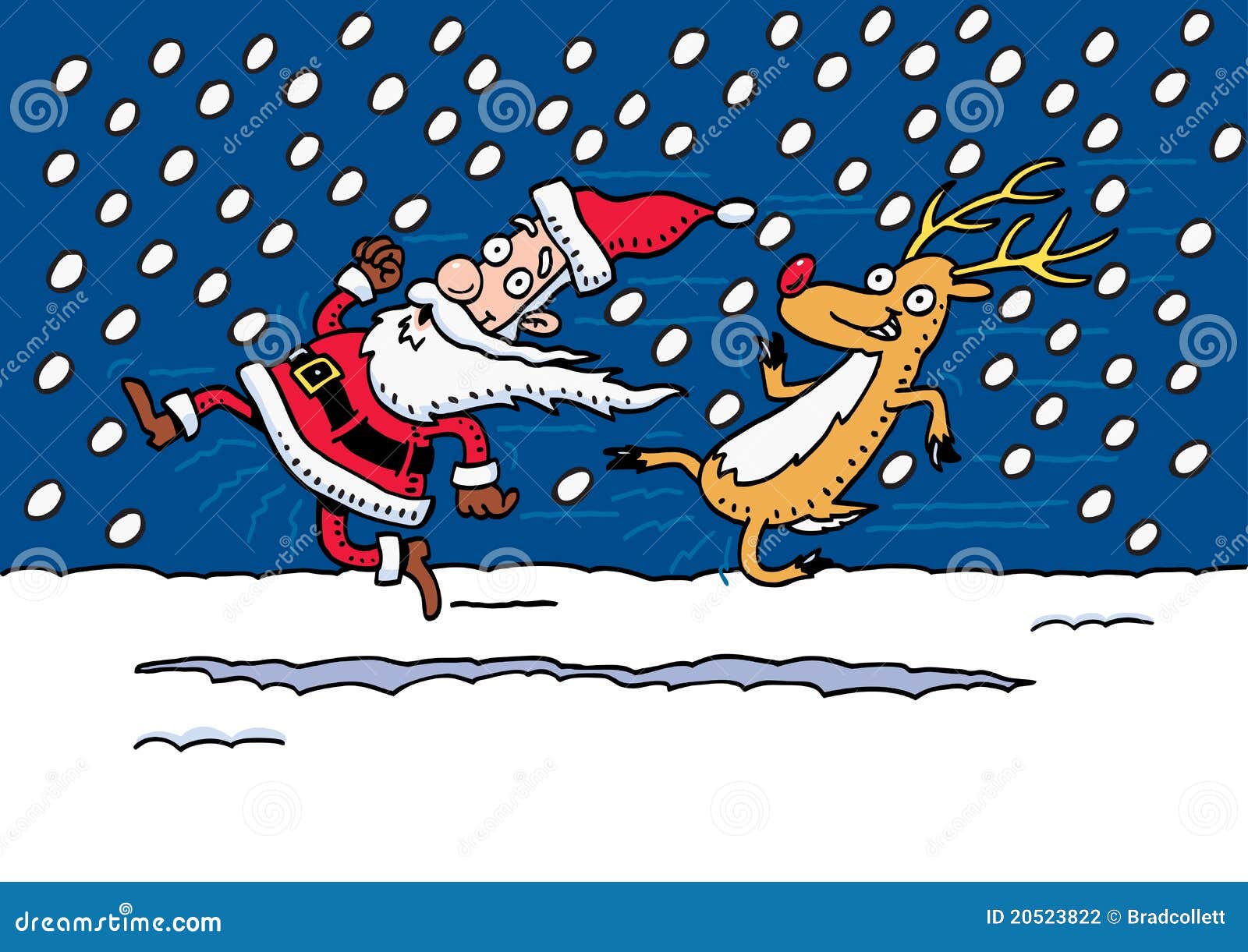 Christmas Race stock vector. Illustration of cold, funny - 20523822