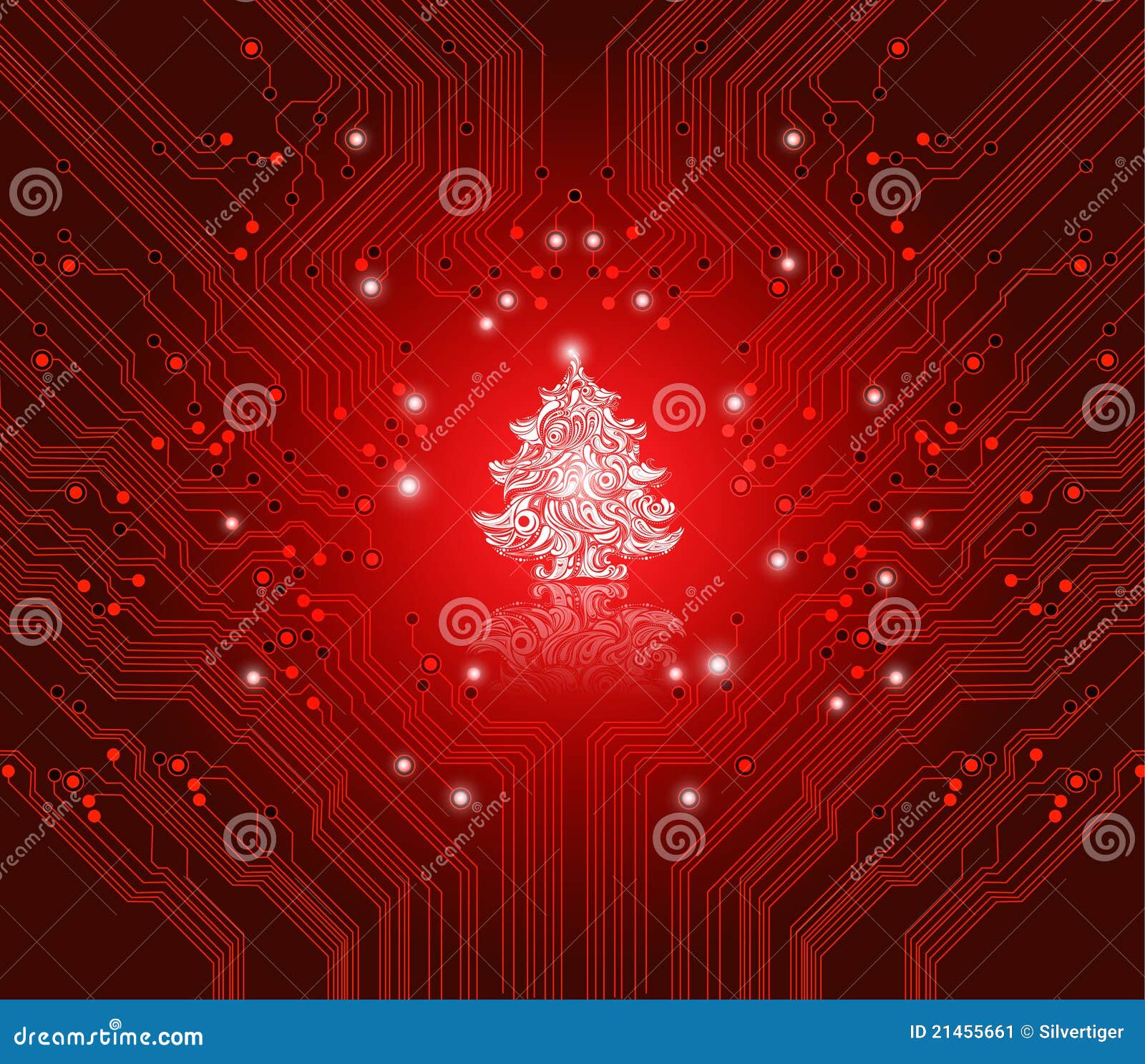 Christmas Red Background - Creative Technology Stock Vector ...