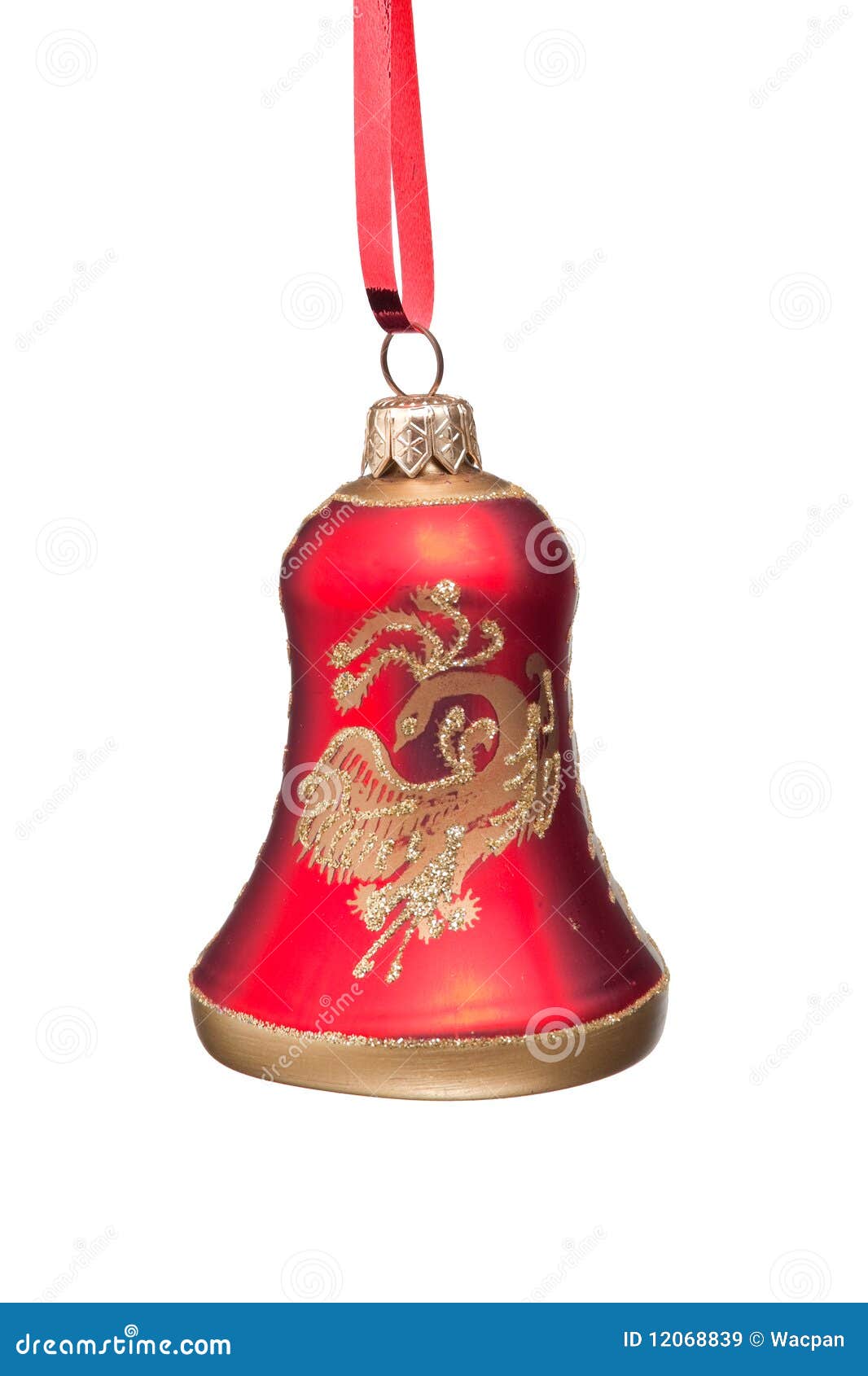 Christmas red bell stock image. Image of ornament, hang - 12068839
