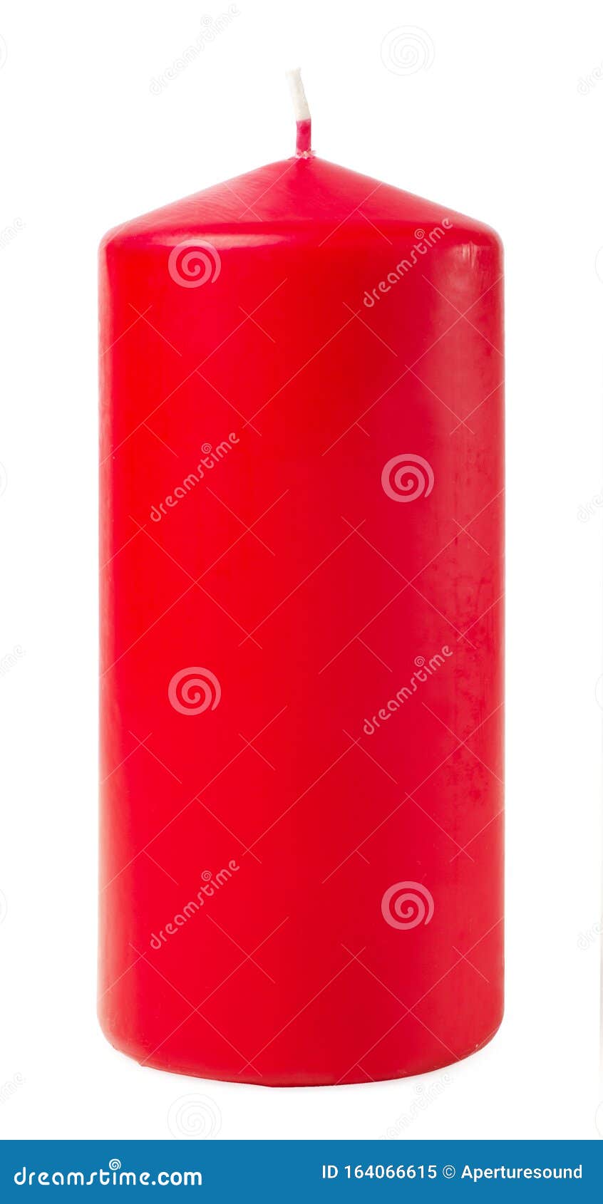 Christmas Red Candle Isolated Stock Image - Image of happy, background ...