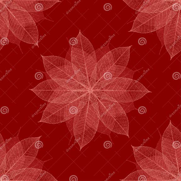 Christmas Red Floral Pattern Seamless Stock Illustration - Illustration ...