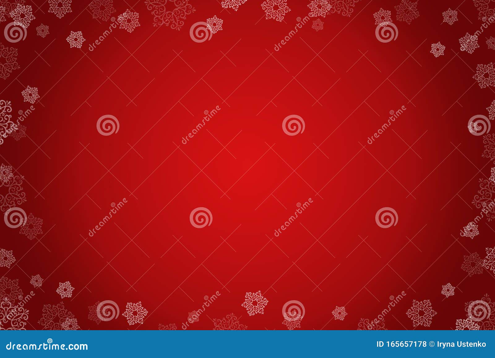 Christmas Red Gradient Background with Frame of Snowflakes. Decorative ...